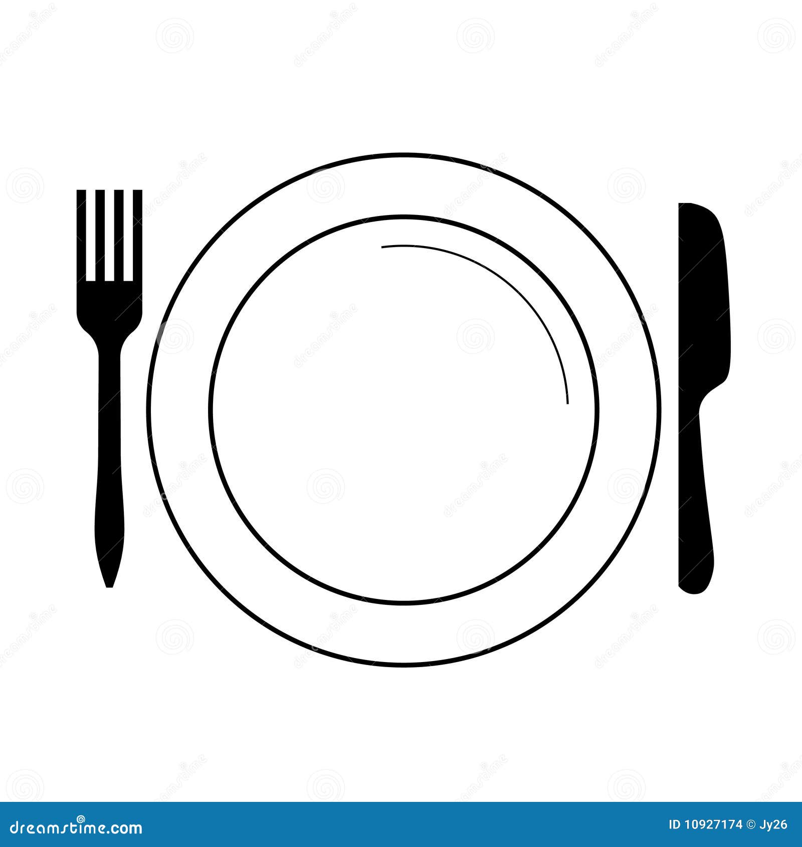 Plate With Fork Knife Vector Stock Vector Illustration Of Lunch Menu 10927174