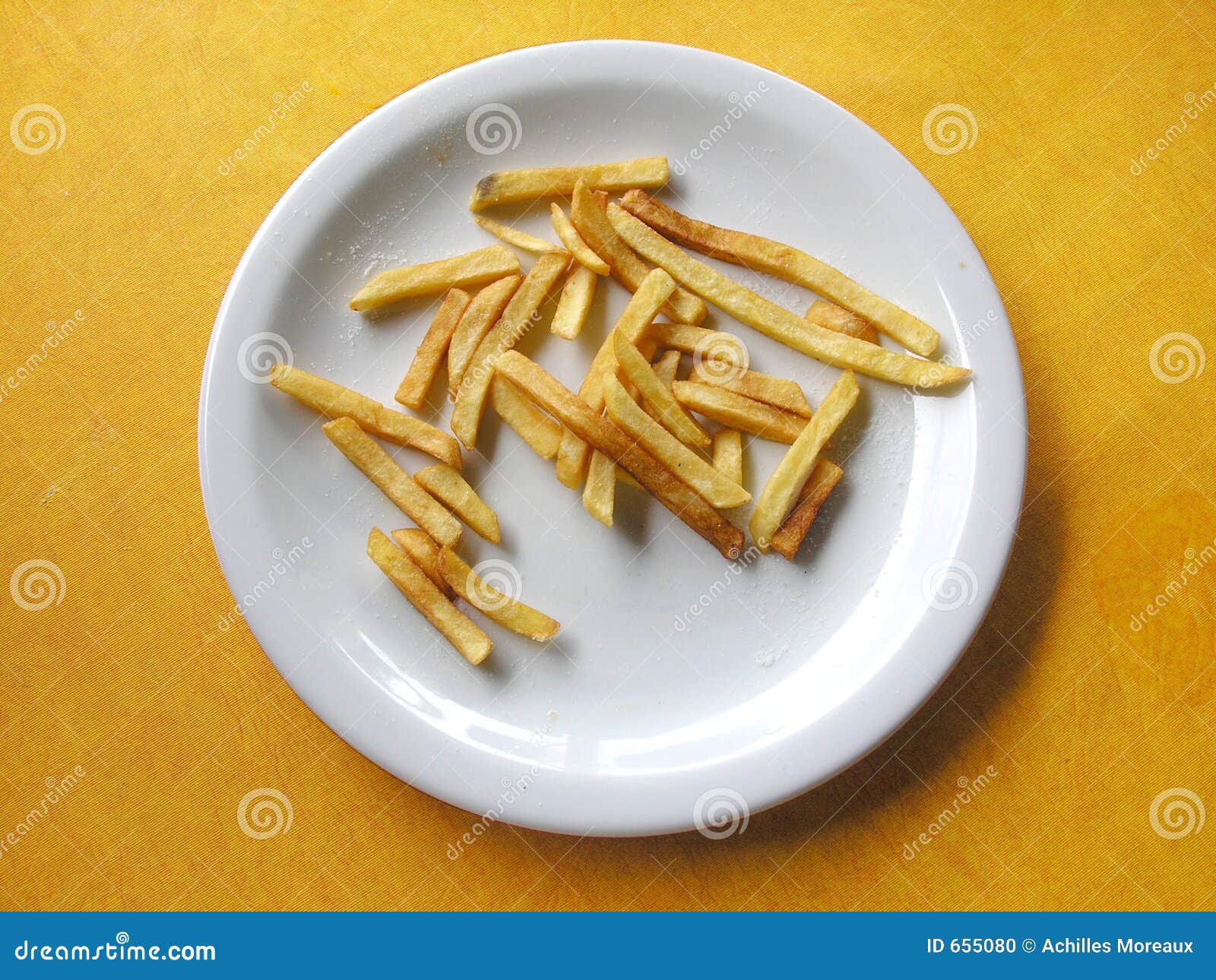 Plate of french fries stock photo. Image of lunch, cuisine - 655080