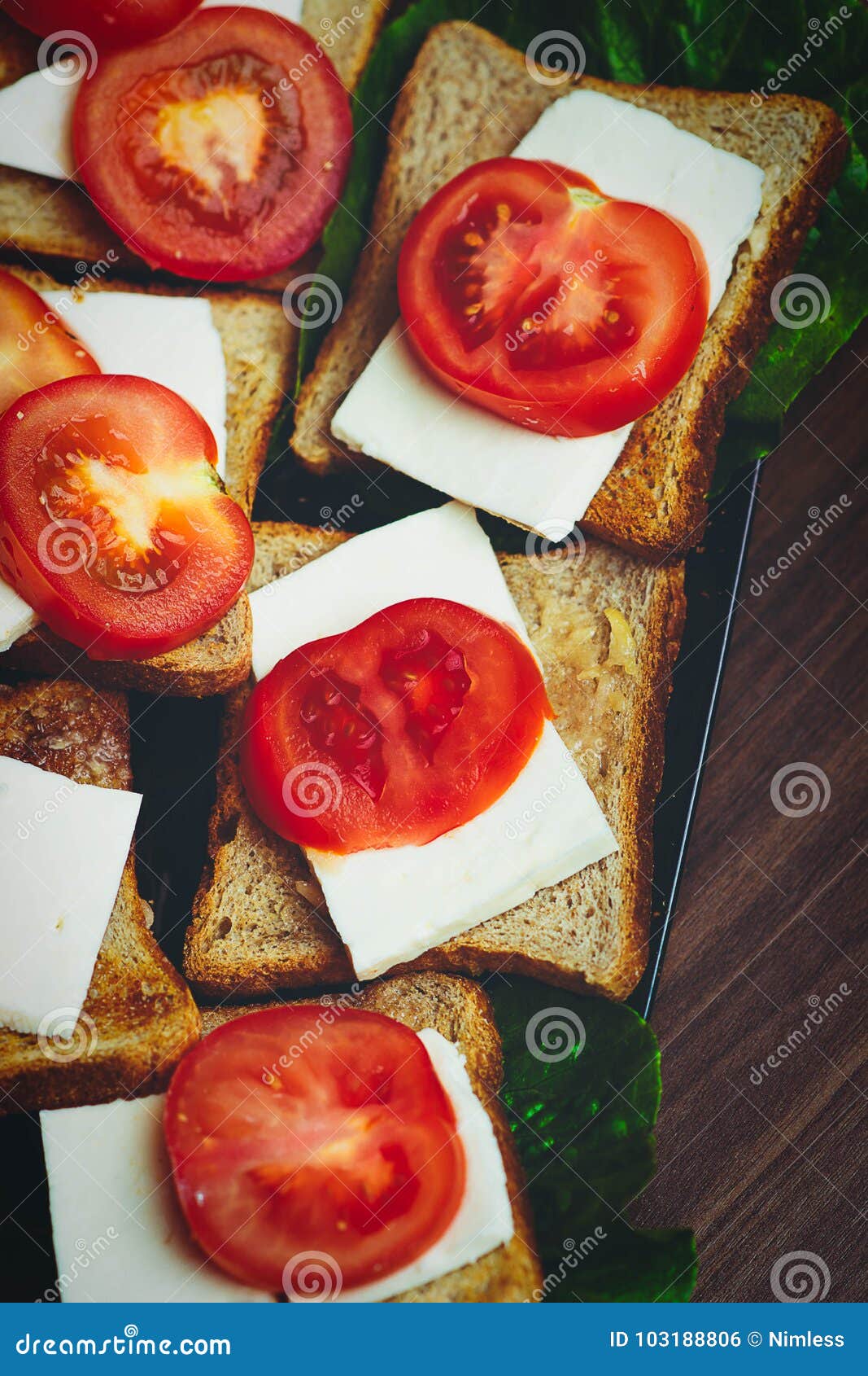 Plate with Fresh Aperitifs on the Table Stock Photo - Image of italian ...