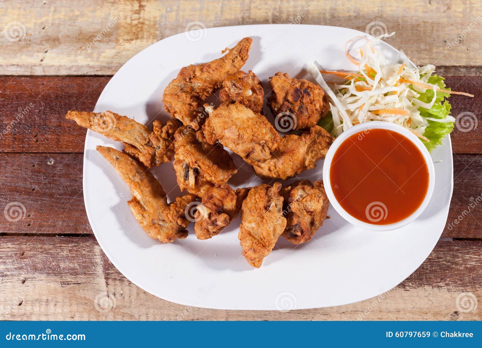 A Plate of Fresh, Hot, Crispy Fried Chicken Stock Image - Image of ...
