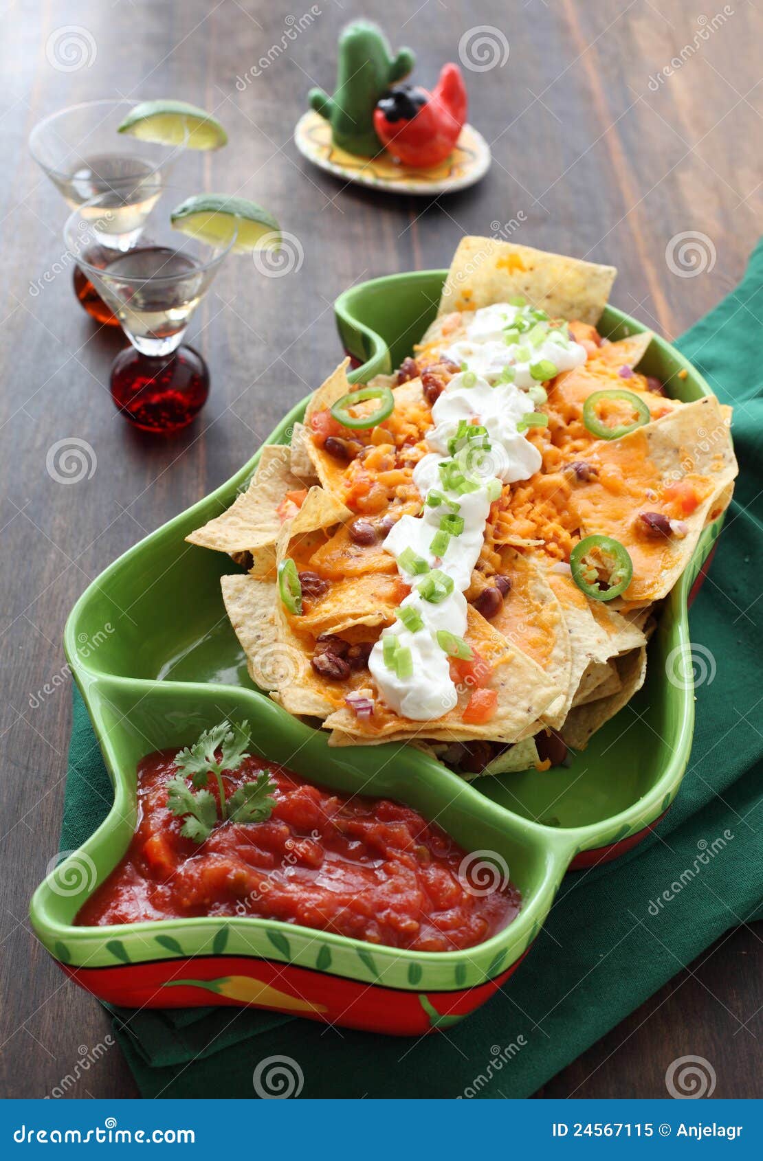 Plate of Fresh Nachos with Cheese Stock Image - Image of cheddar ...