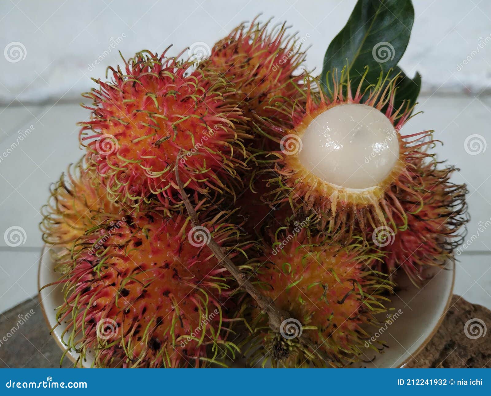A Plate of Fresh Rambutan Fruit Stock Photo - Image of evergreen ...