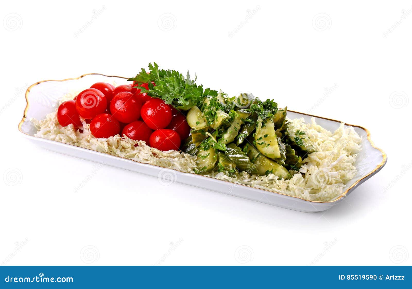Plate of fresh vegetables stock photo. Image of cherry - 85519590