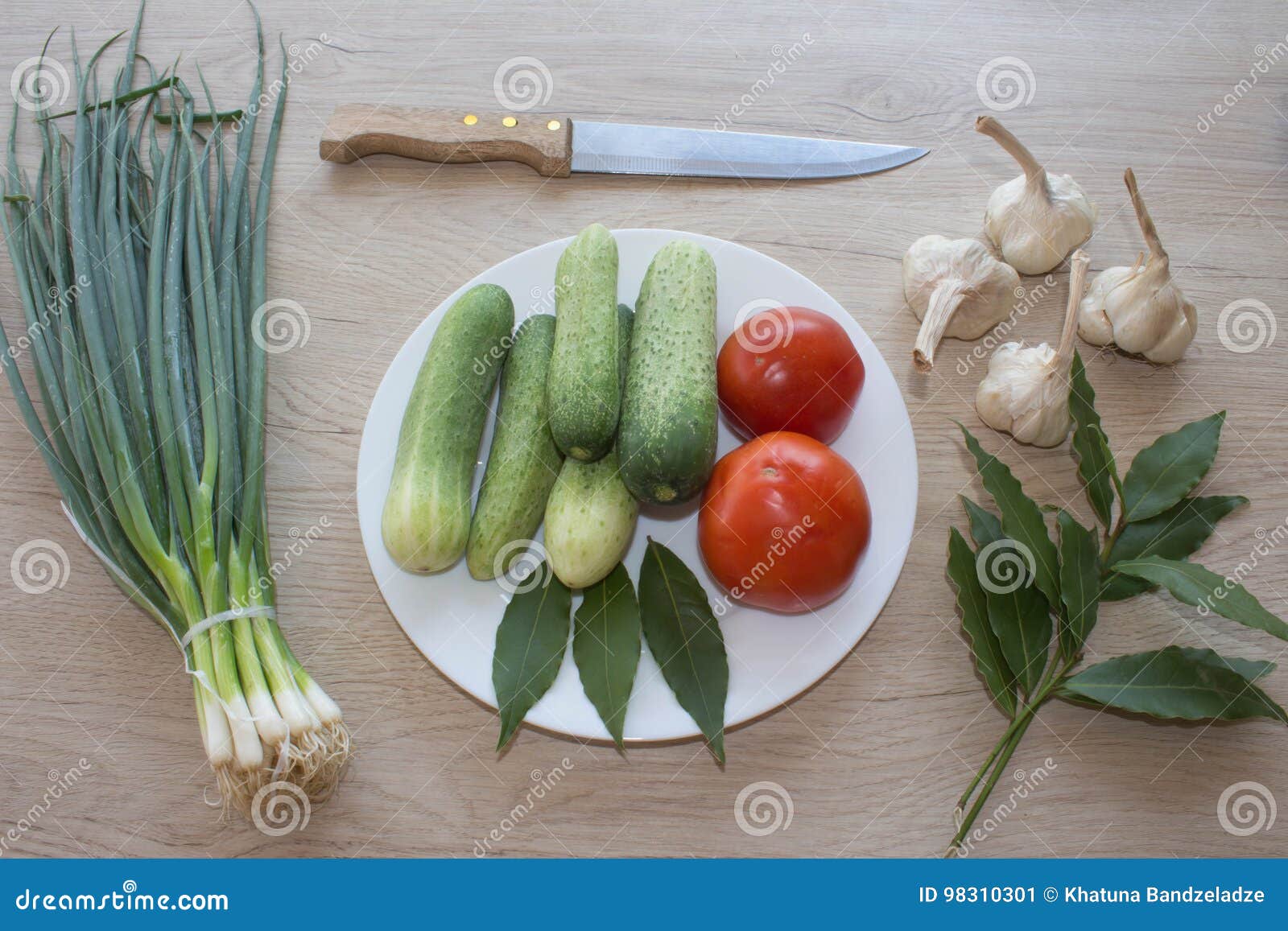 Plate with Fresh Vegetables on Table. Fresh, Raw Vegetables on the ...