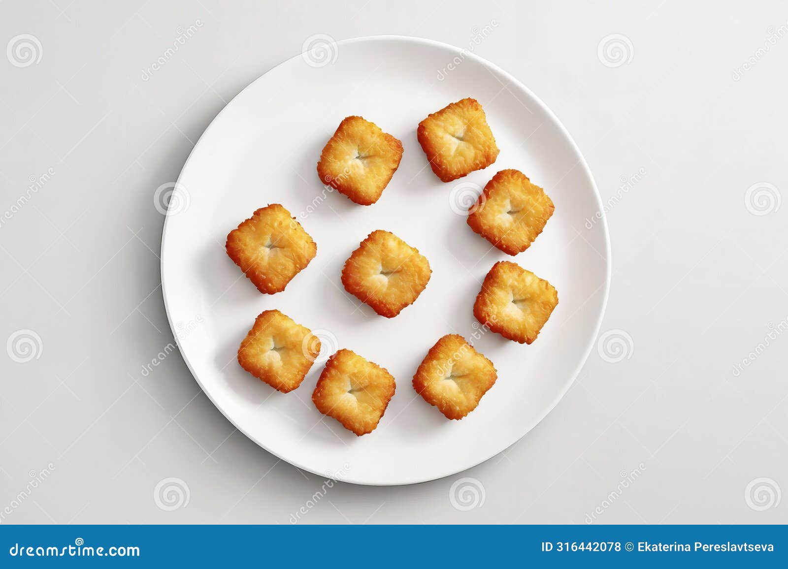 Plate of Fried Chicken Nuggets Stock Photo - Image of nuggets, butter ...