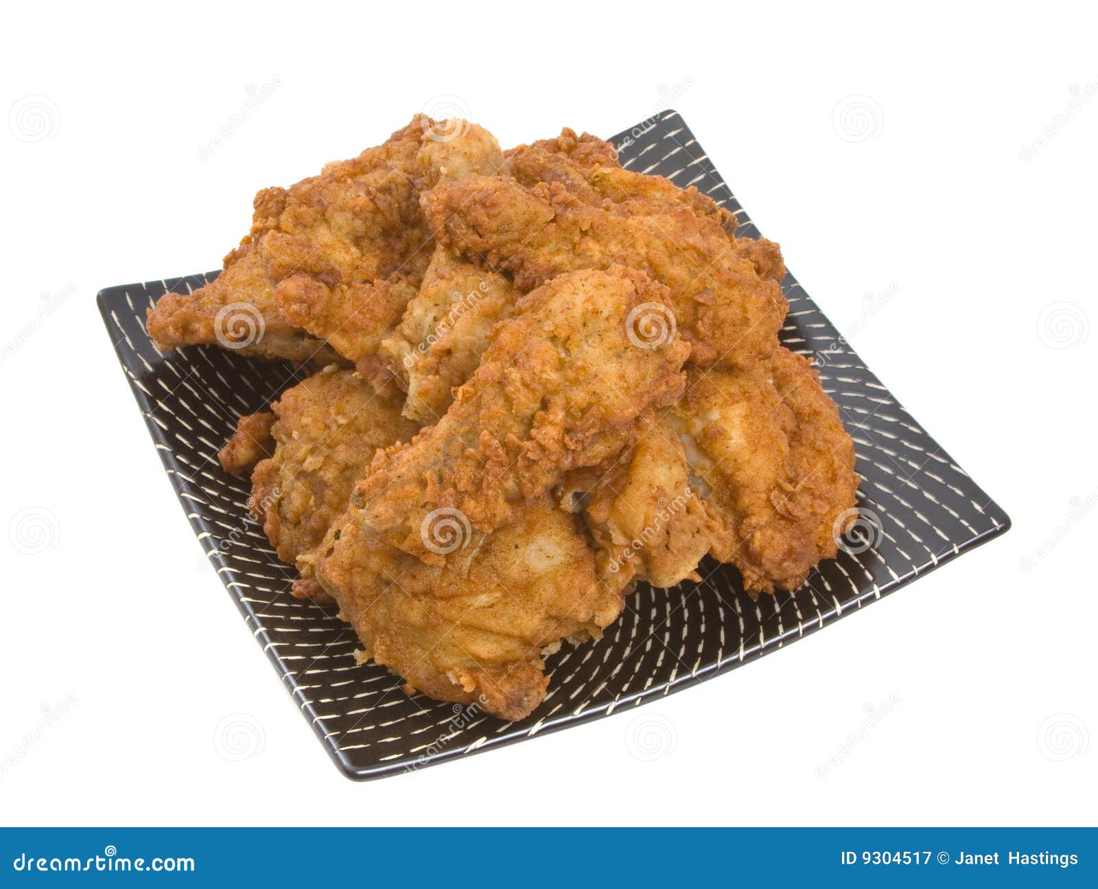 Plate of Fried Chicken Pieces Stock Image - Image of meat, poultry: 9304517