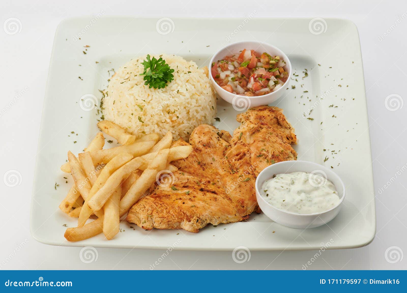 Plate with fried chicken stock image. Image of dinner - 171179597