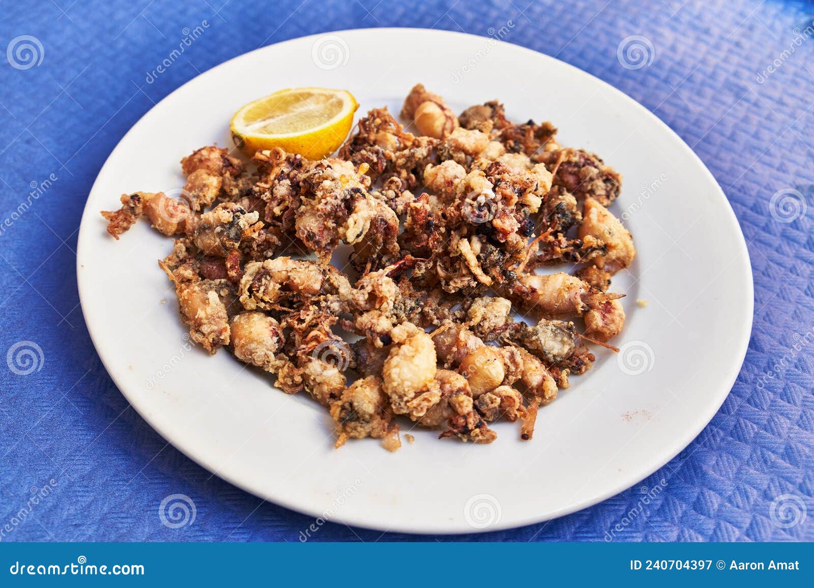 Plate of Fried Chopitos on Paper Surface Stock Image - Image of ...