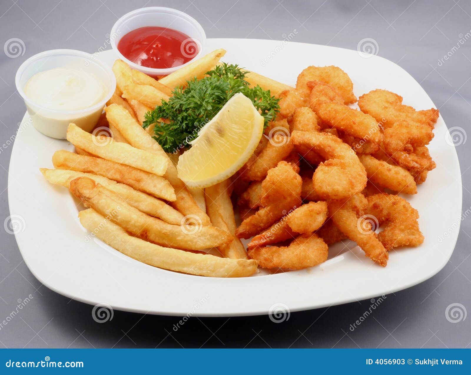 Plate of fried food stock image. Image of cooked, decadent - 4056903