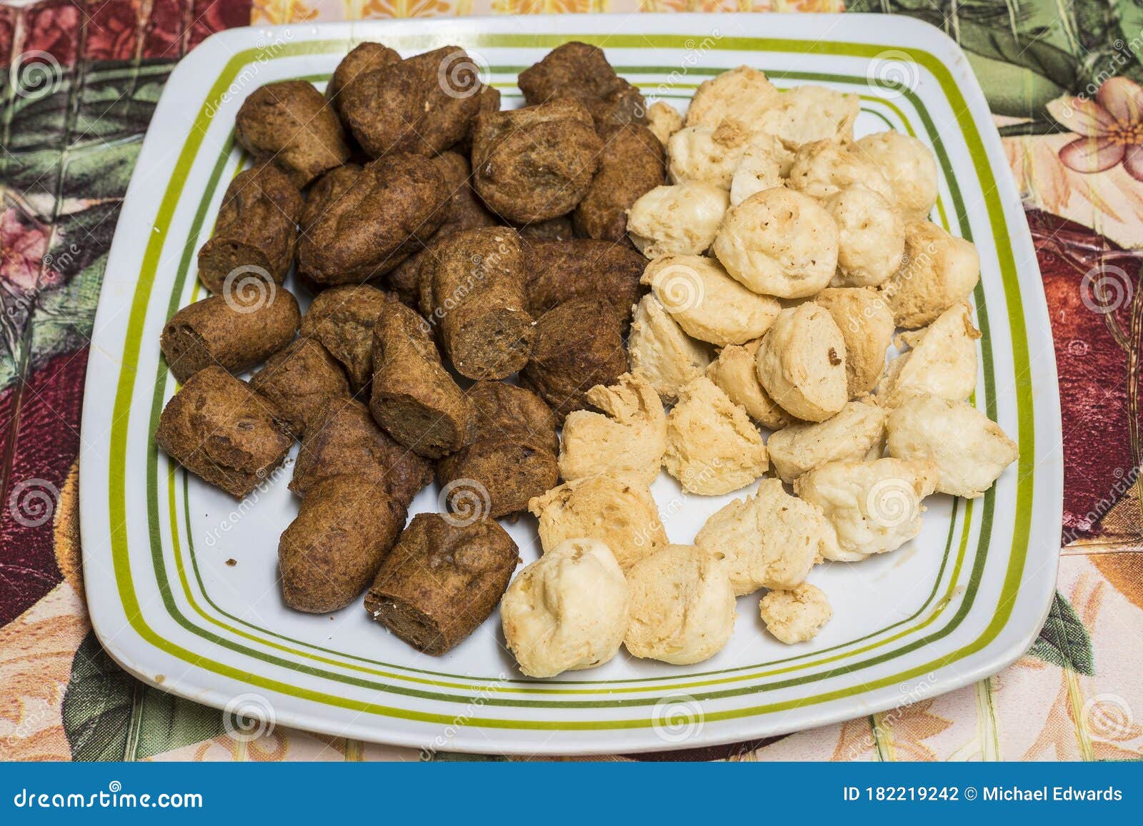 Ngo Hiang Dish With Sausage Tofu And Fishballs Stock Image ...