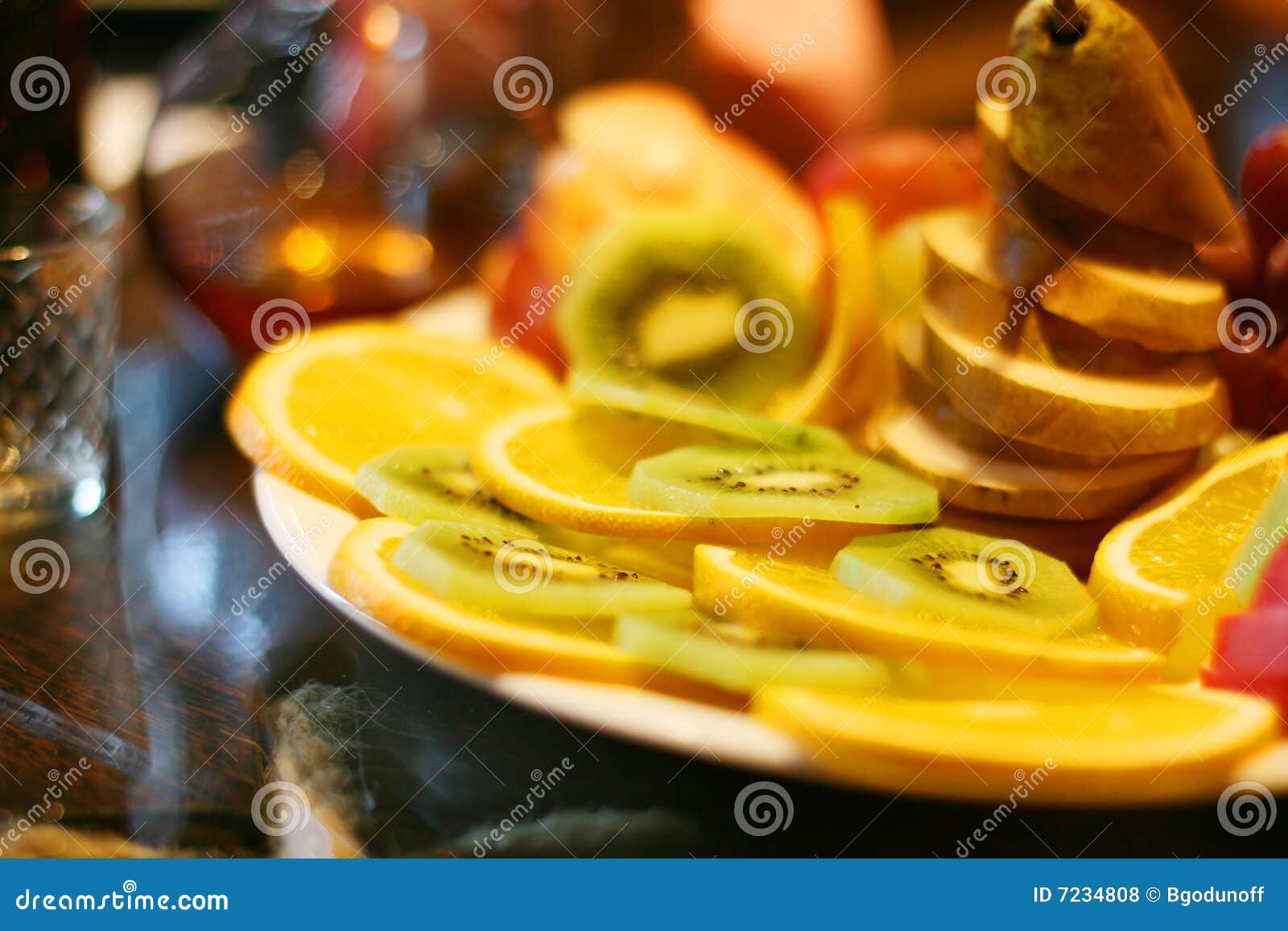 Plate with fruit stock photo. Image of dinner, group, buffet - 7234808