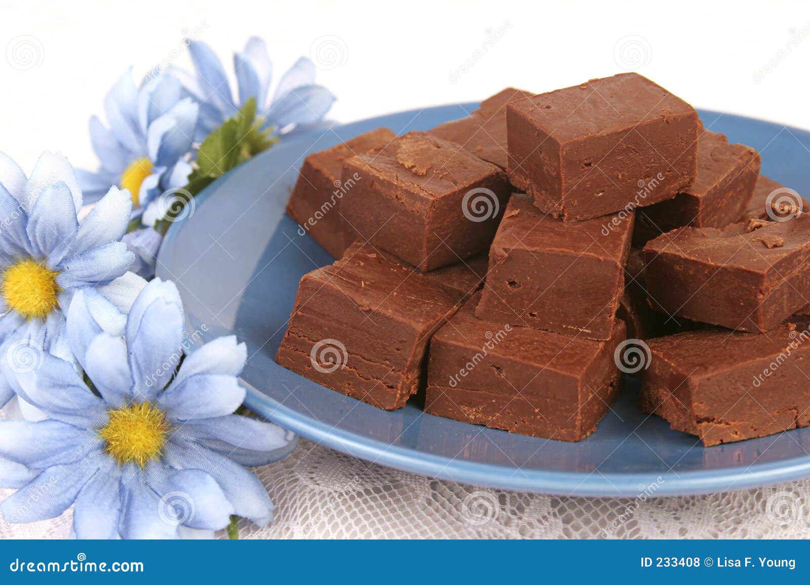 Plate of Fudge 1 stock photo. Image of sinful, dessert - 233408