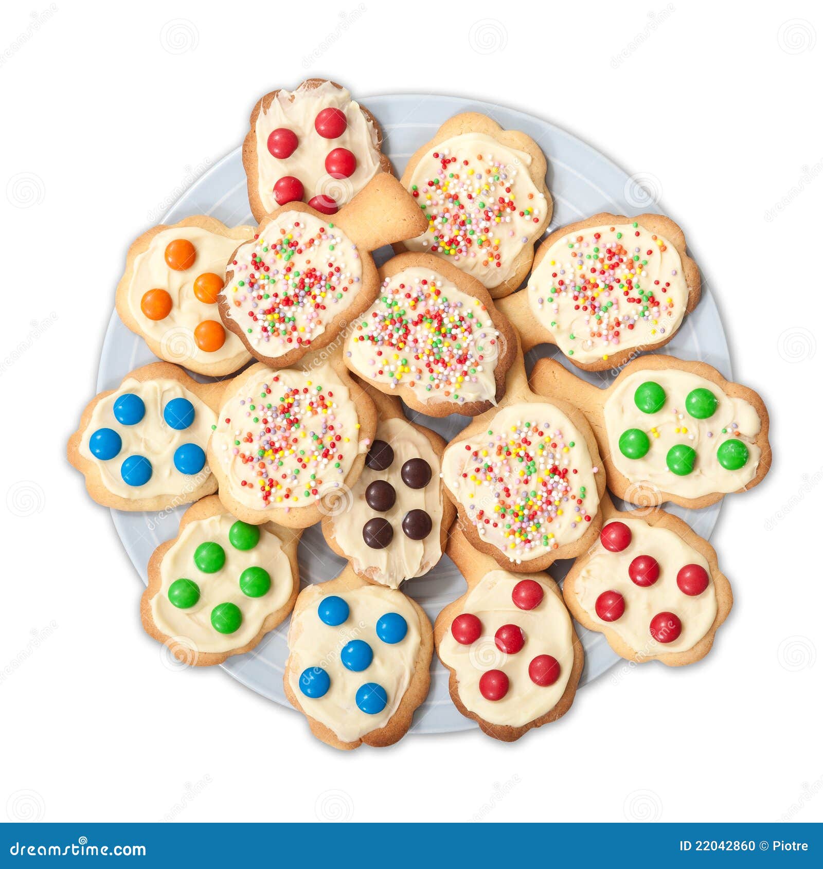 Plate full of biscuits. stock photo. Image of healthy - 22042860