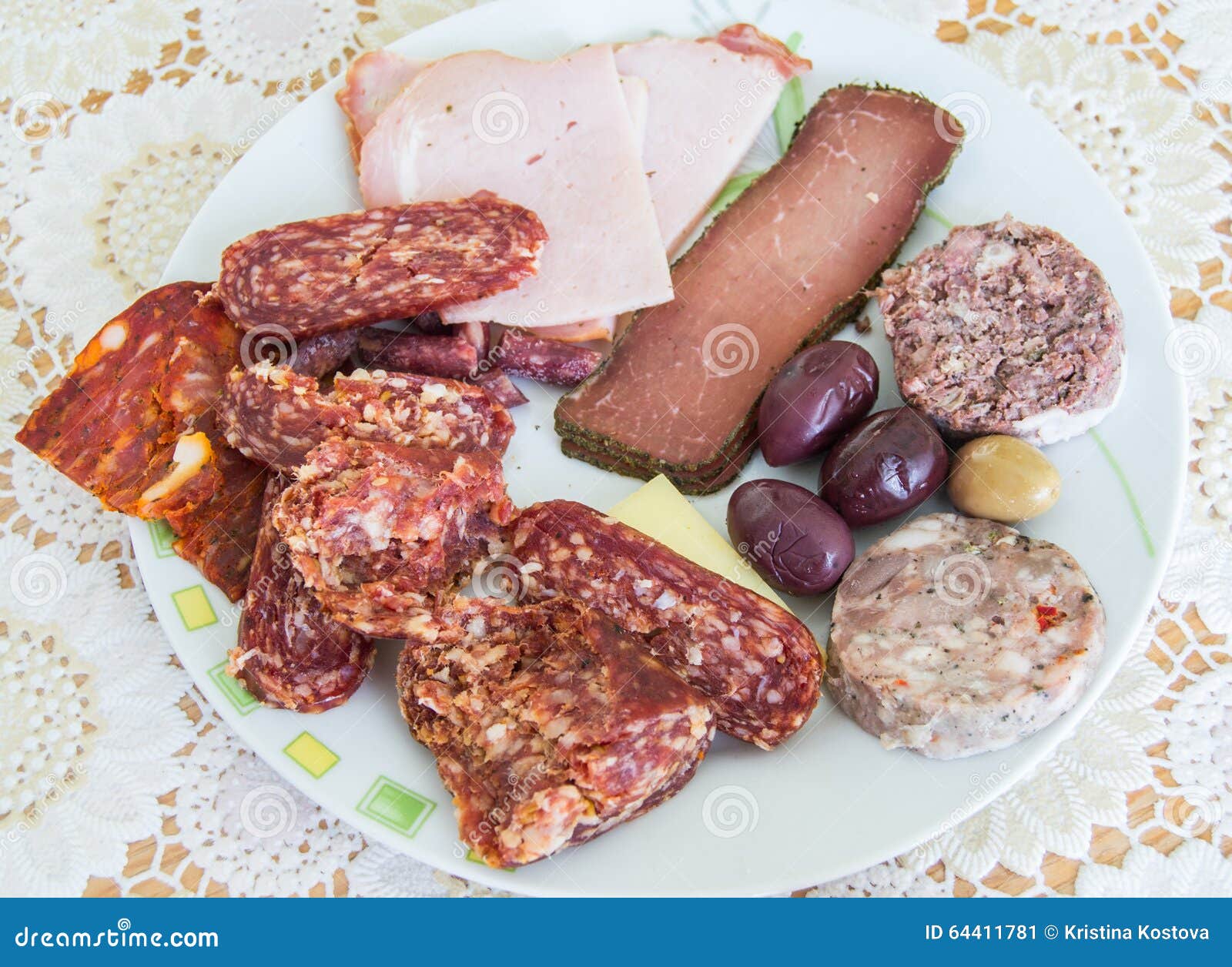 A Plate Full Different Pieces of Meat Stock Image - Image of ready ...