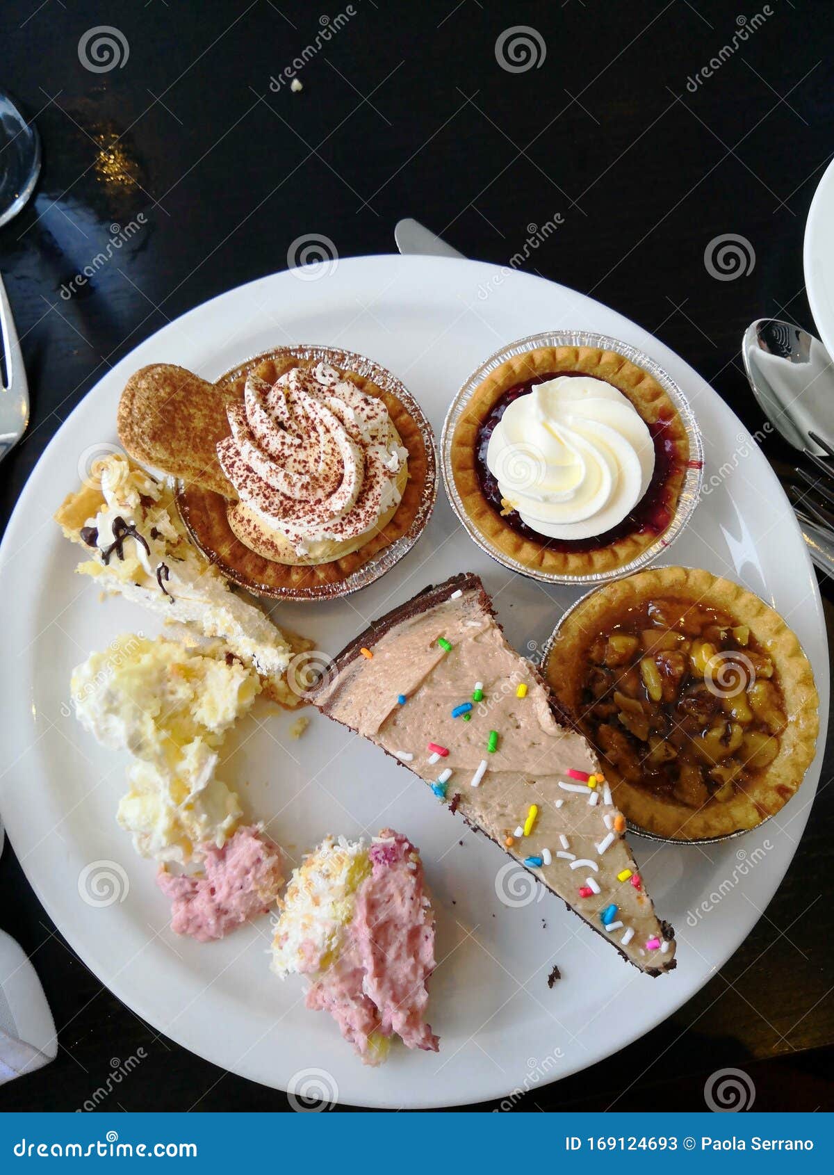 Plate Full of Pastries and Assorted Desserts Stock Image - Image of ...