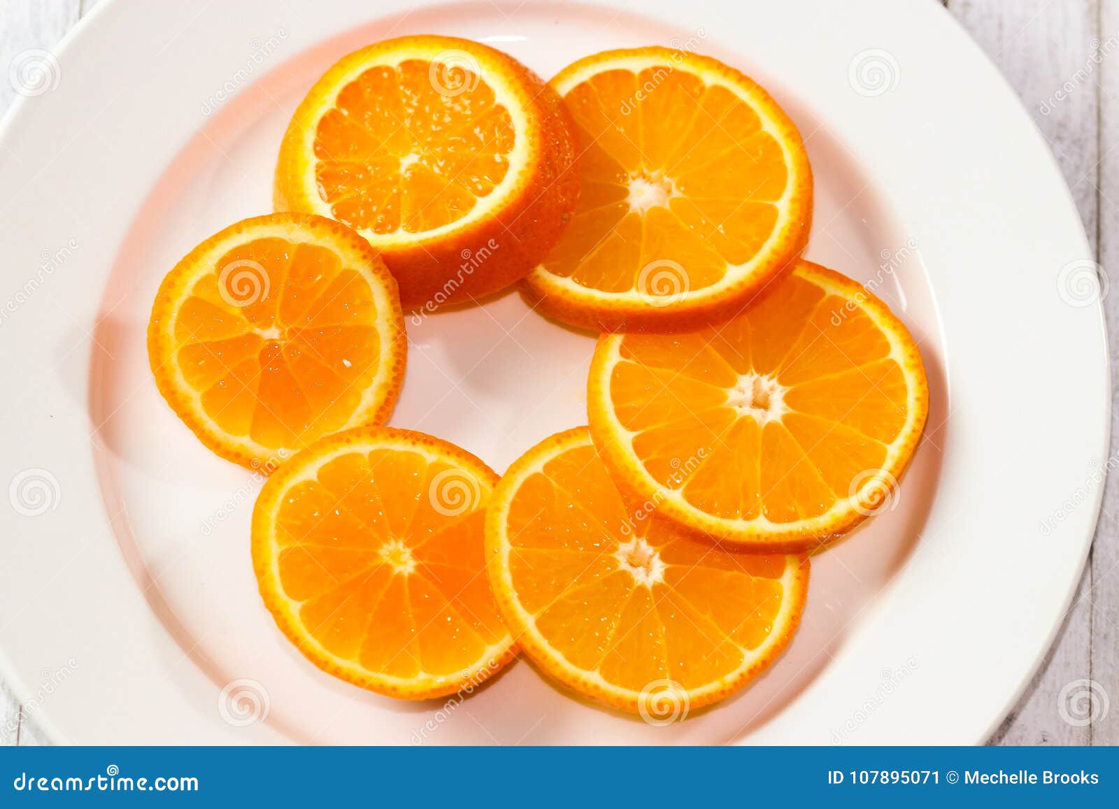 Plate Full of Sliced Oranges Stock Image - Image of summer, orange ...