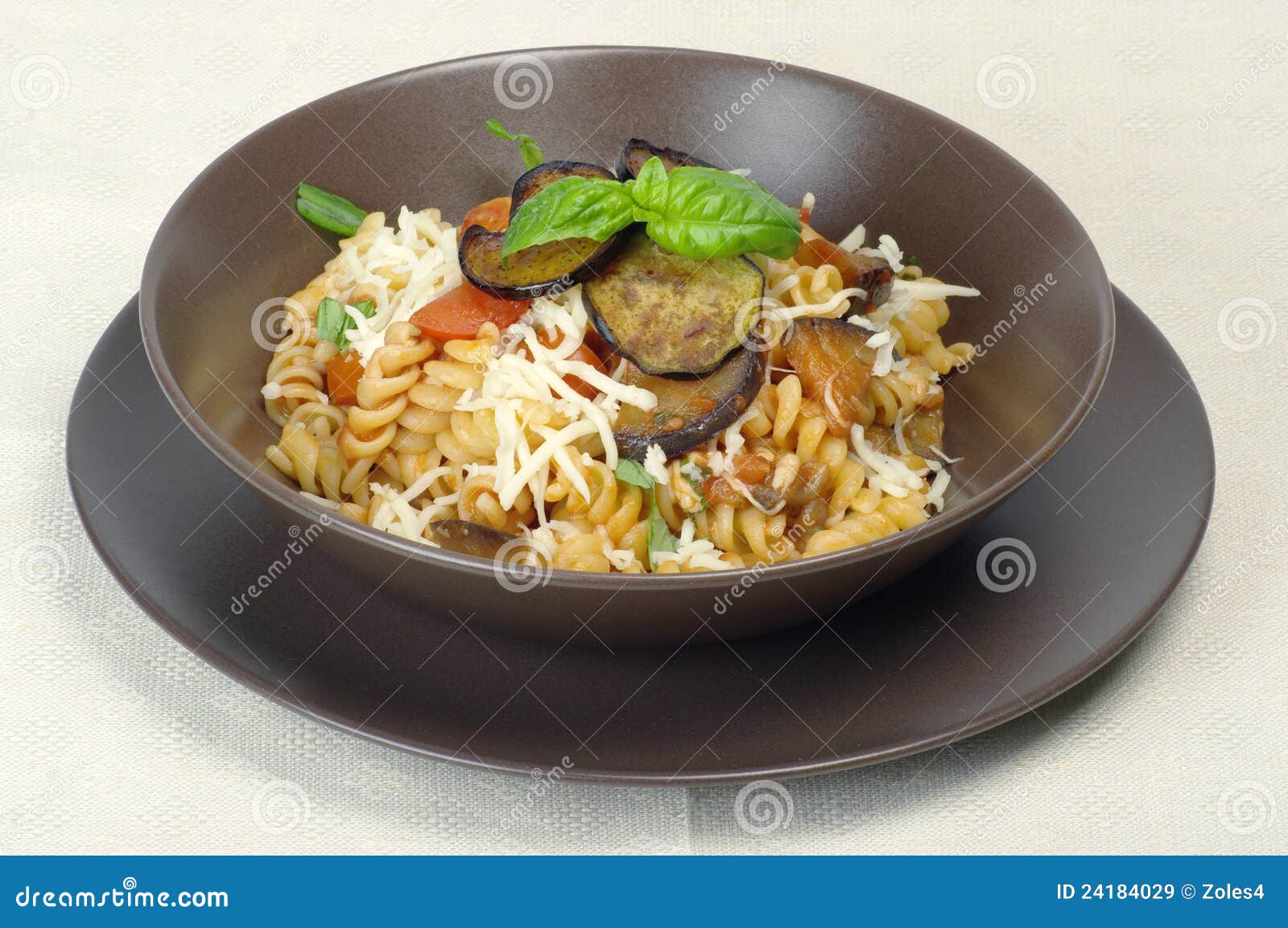 Plate of fusill stock image. Image of cooking, cheese - 24184029
