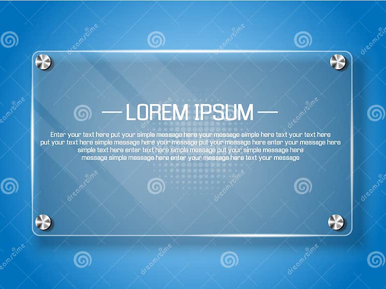 Plate glass with shadow stock vector. Illustration of business - 65569570