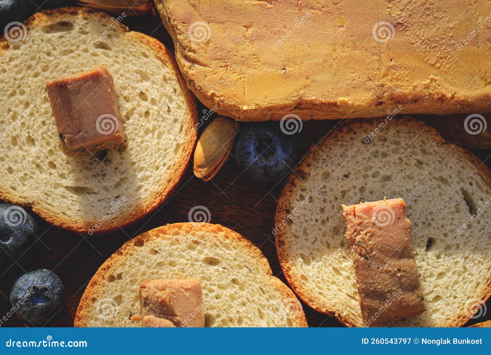 Plate of Goose Liver or Foie Gras on Bread Stock Image - Image of ...
