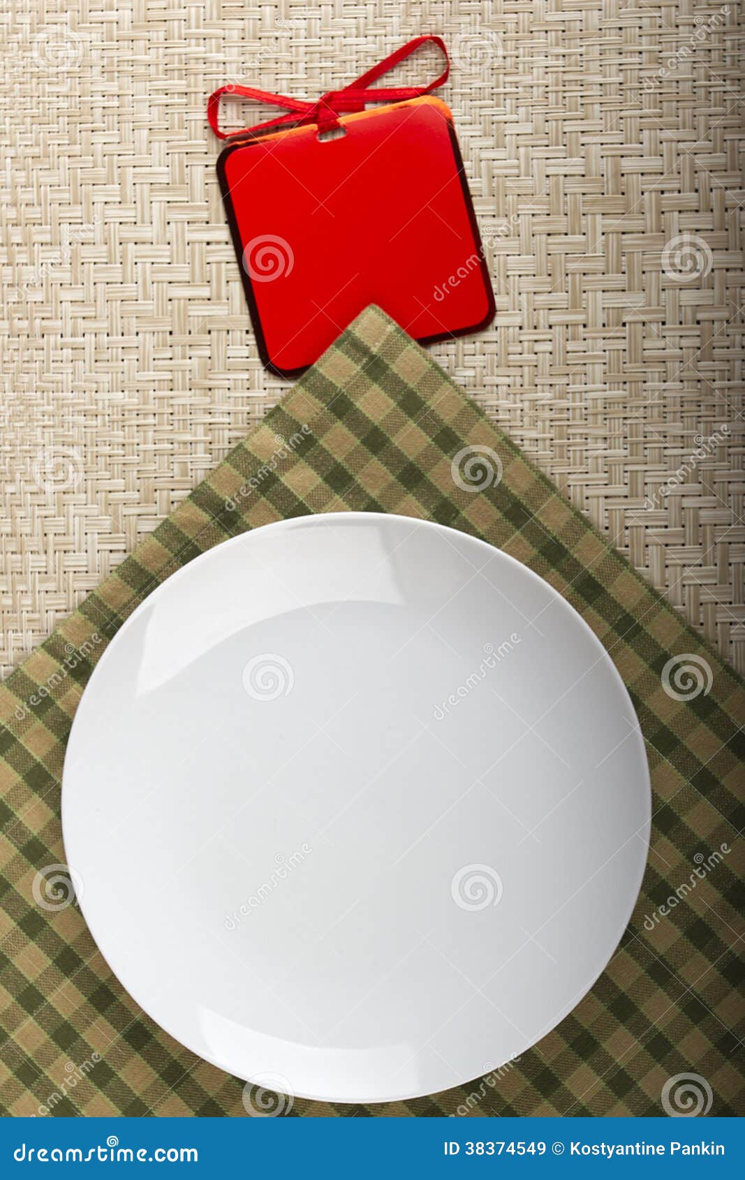 Plate and greeting card stock image. Image of service - 38374549