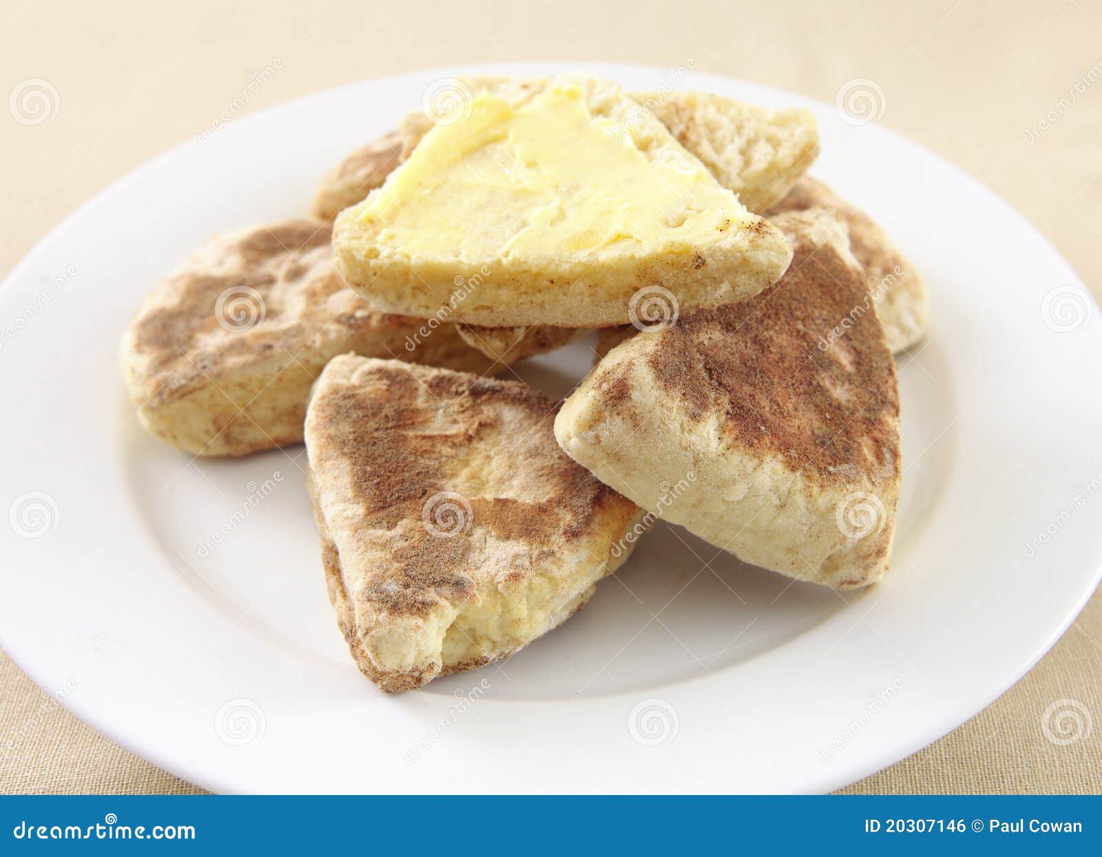 Plate of griddle scones stock photo. Image of sliced - 20307146