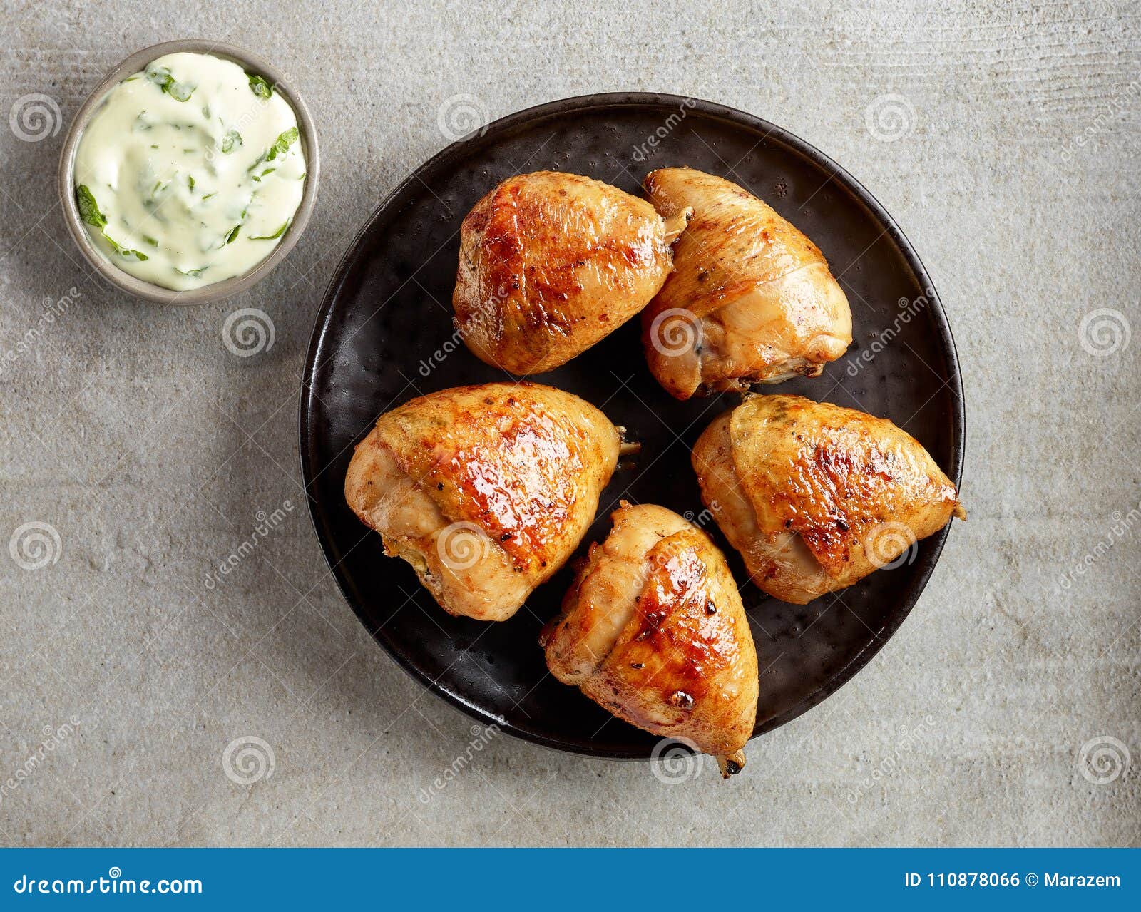Plate of Grilled Chicken Legs Stock Photo - Image of parsley, american ...