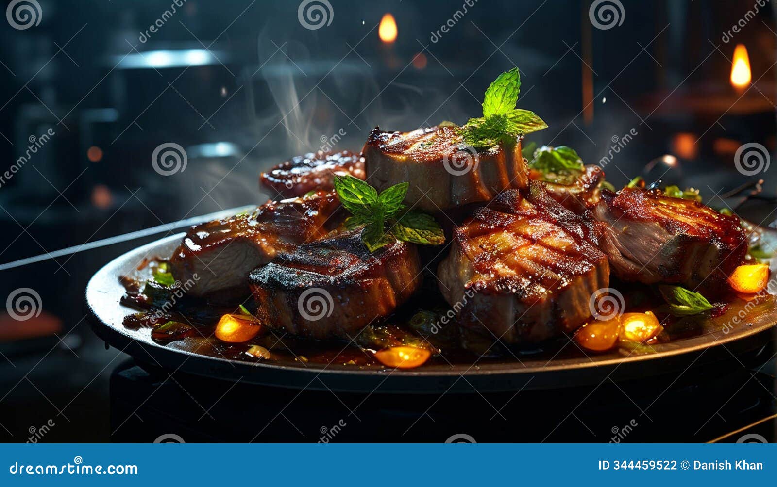 A Plate Of Sui And Chops On A Table Royalty-Free Stock Image ...