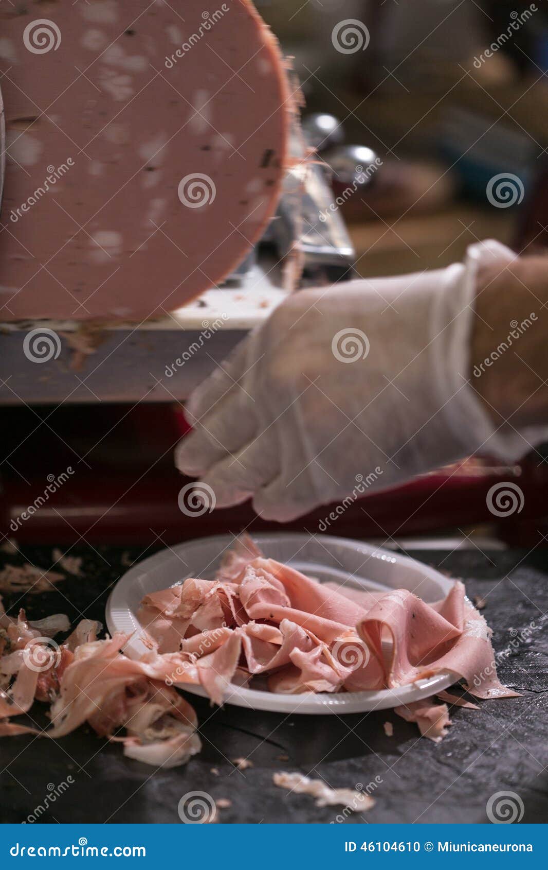Plate of ham stock photo. Image of plate, food, hamnnplate - 46104610
