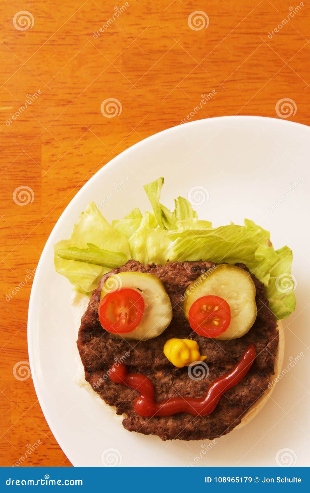 Hamburger Plate Face stock image. Image of head, concept - 108965179