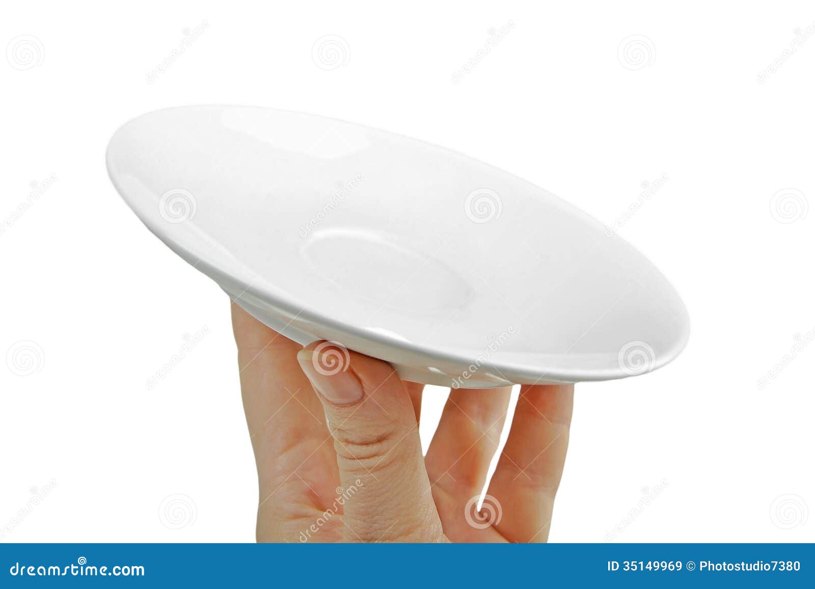 Plate in hand stock image. Image of plate, saucer, white - 35149969