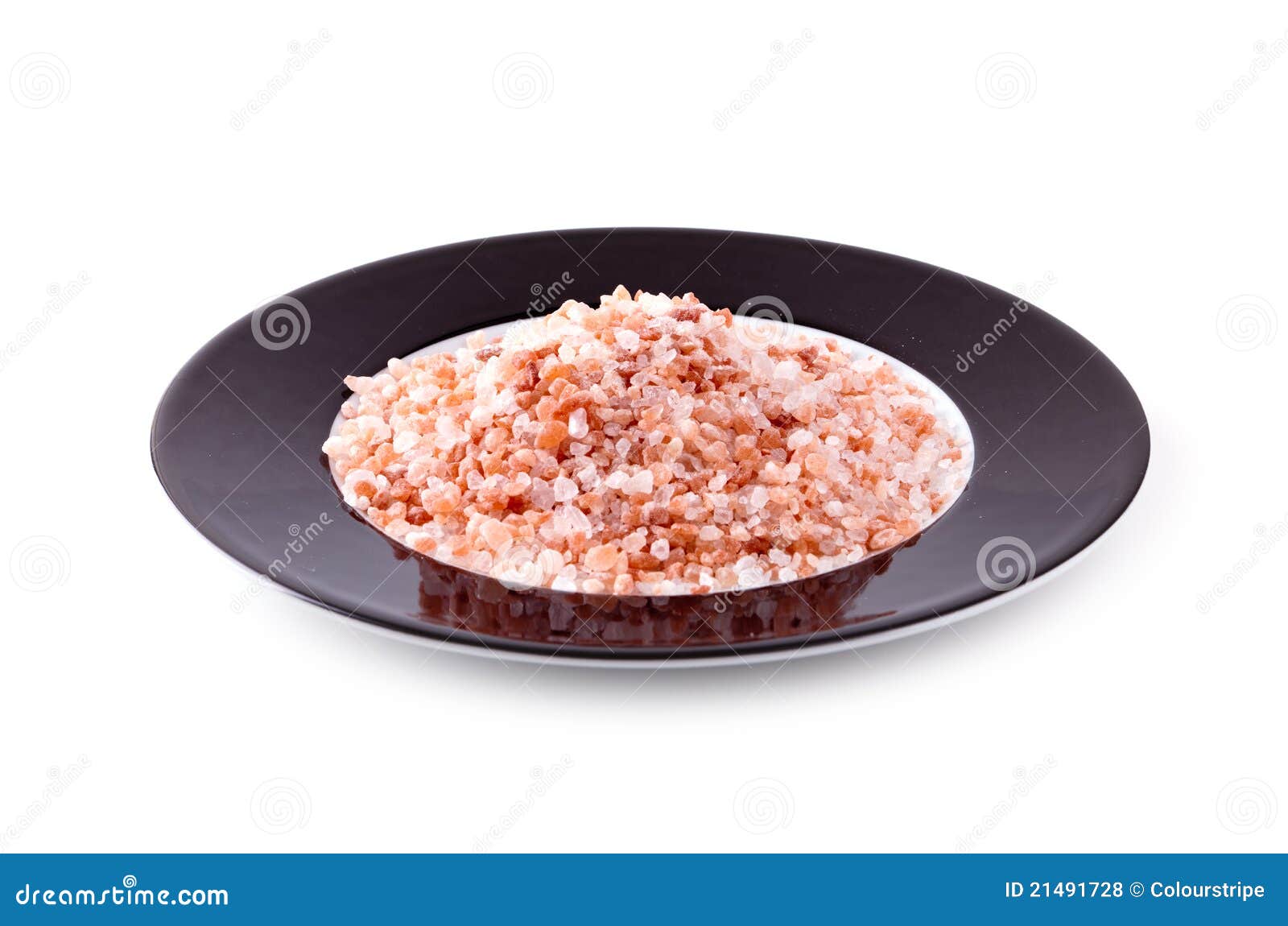 Plate with Himalayan salt stock photo. Image of natural - 21491728