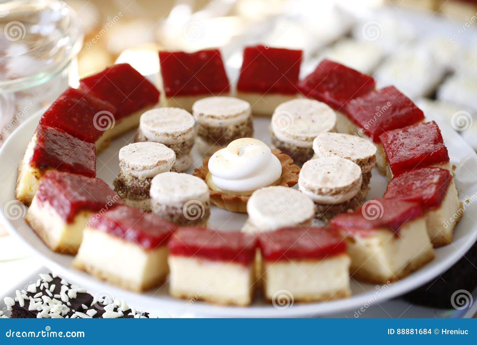 Plate with home made cakes stock photo. Image of candy - 88881684