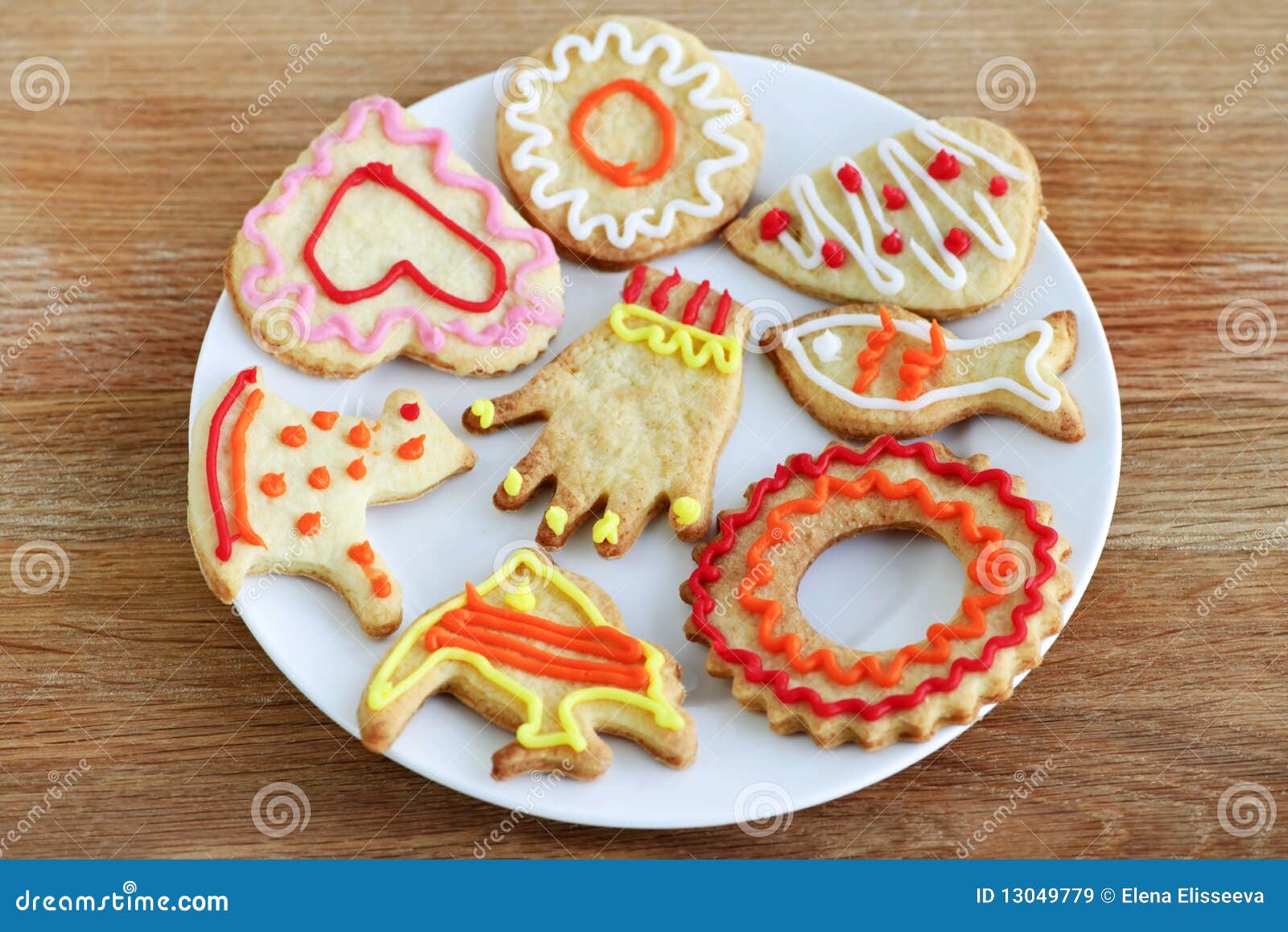 Plate of homemade cookies stock image. Image of assorted - 13049779