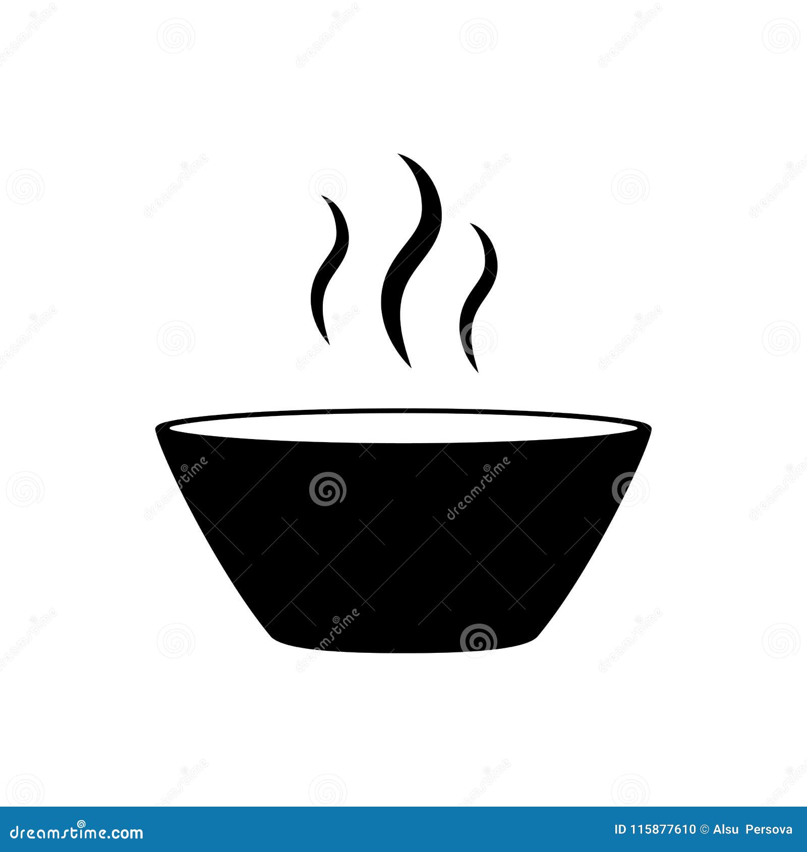 Plate with Hot Food Vector Icon. Stock Vector - Illustration of food ...