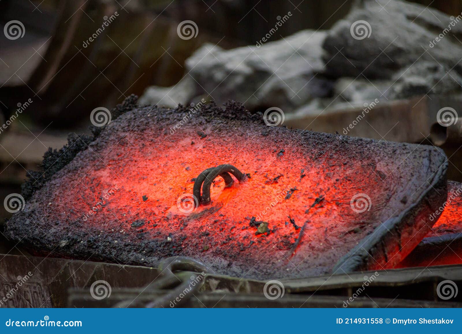 Plate of Hot Metal at a Steel Mill Stock Photo - Image of flame ...