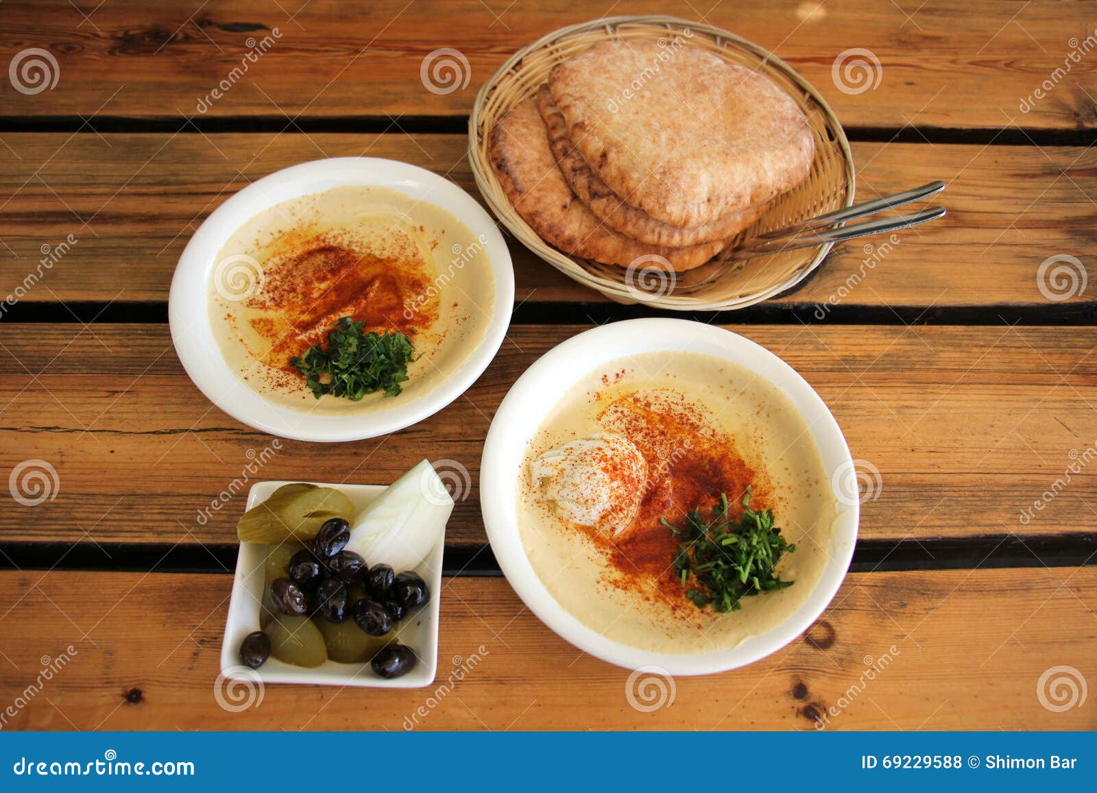 In a plate of hummus editorial stock photo. Image of portion - 69229588