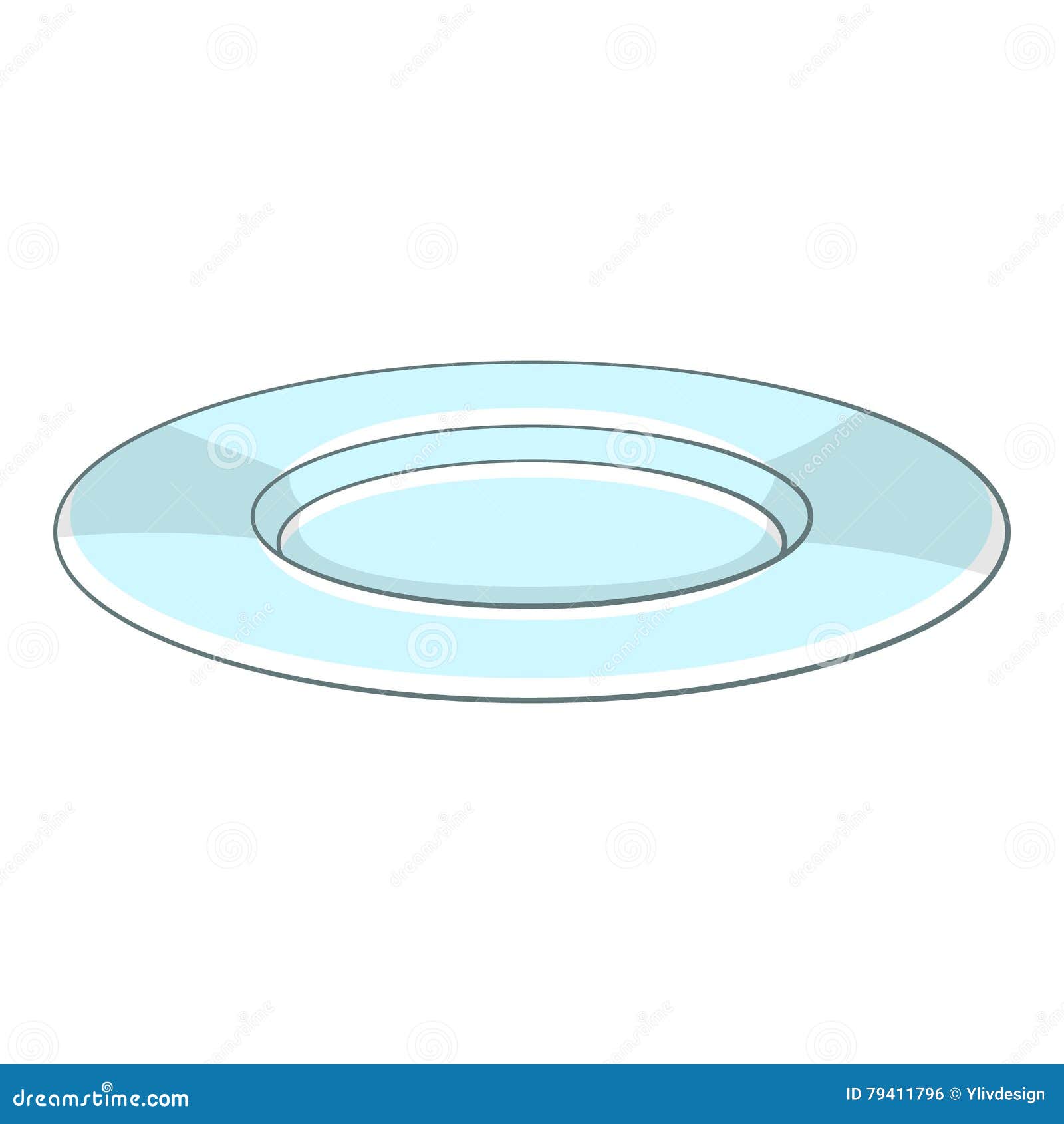 Plate icon, cartoon style stock vector. Illustration of cartoon - 79411796