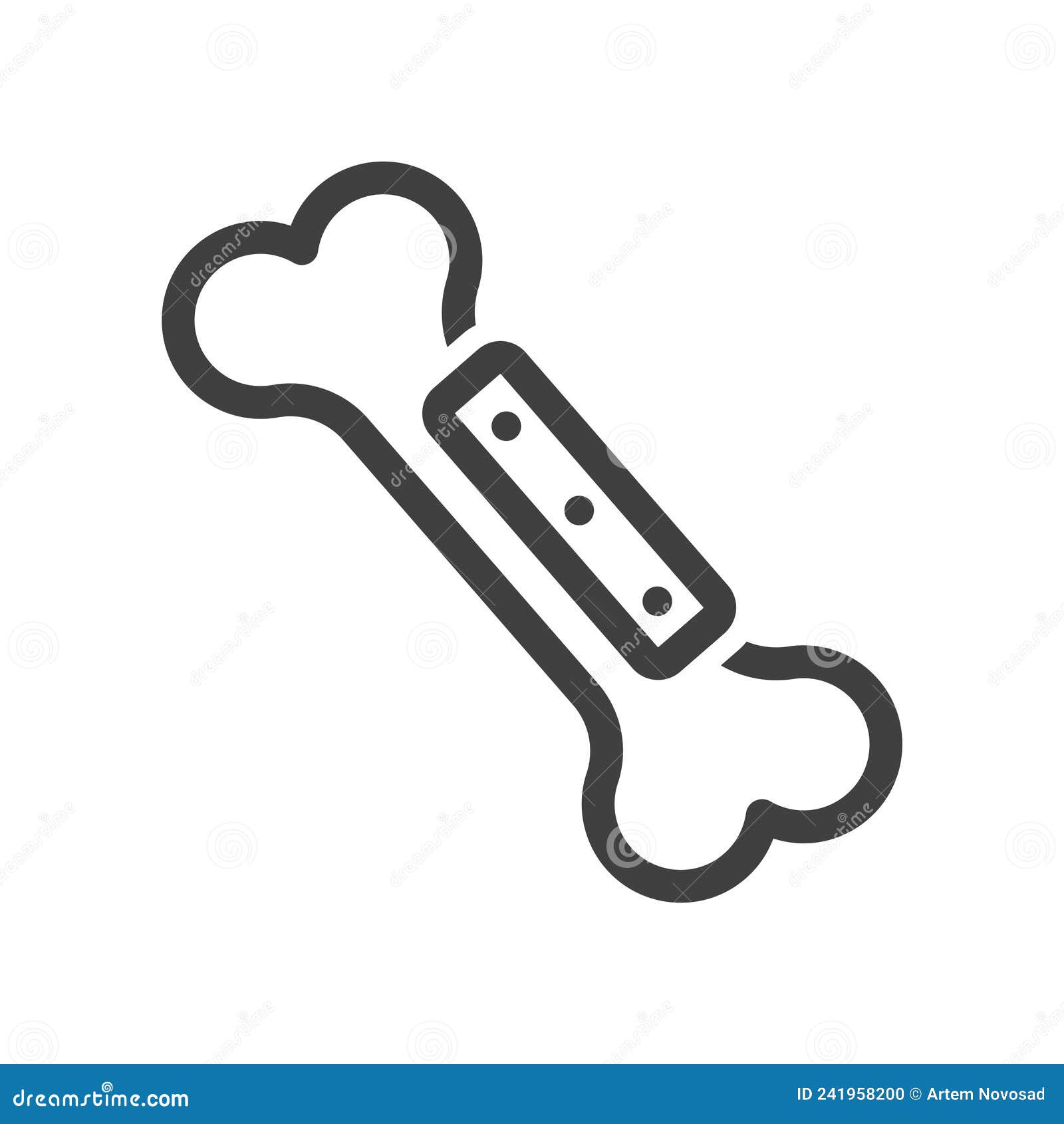 Plate Icon on Human Bone. a Simple Line Drawing of a Method of Treating ...