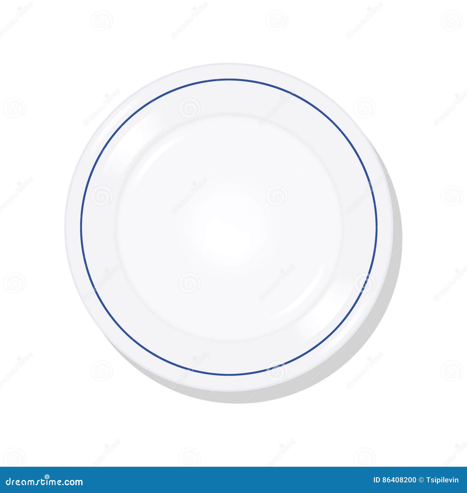 Empty plate illustration stock illustration. Illustration of dinner ...