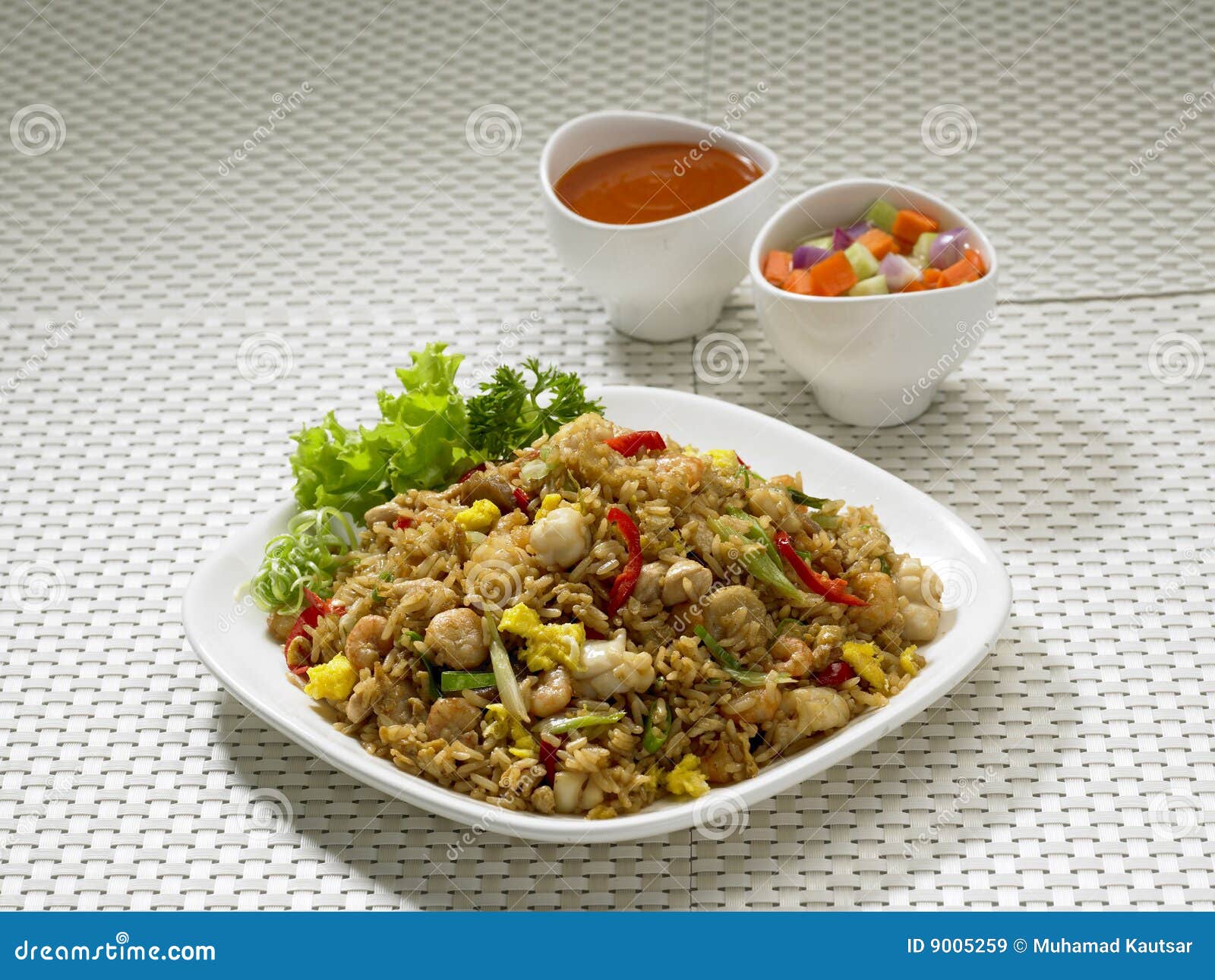 Plate of Indonesian Fried Rice Stock Image - Image of goreng, nasi: 9005259