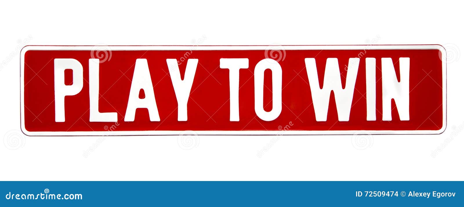 The Plate with an Inscription Play To Win Stock Photo - Image of ...