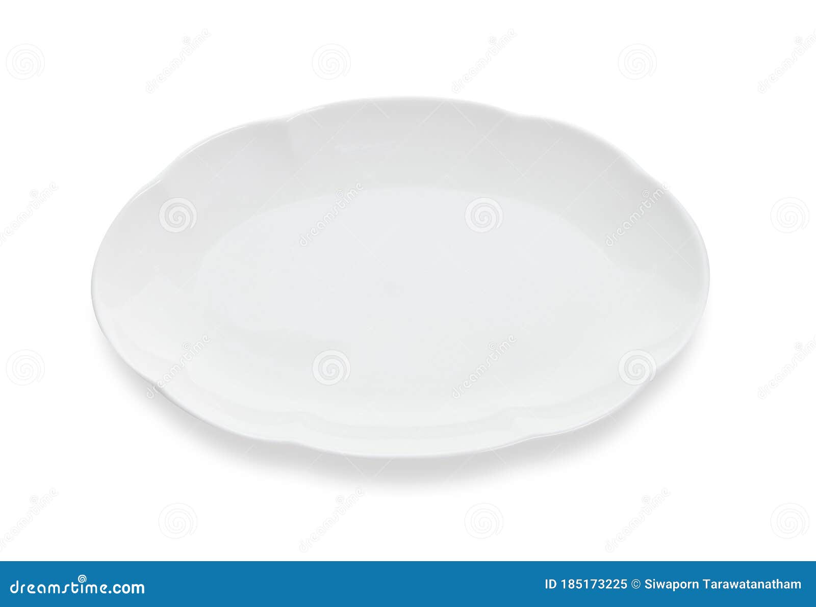 Plate Isolated on White Background Stock Image - Image of blue, border ...