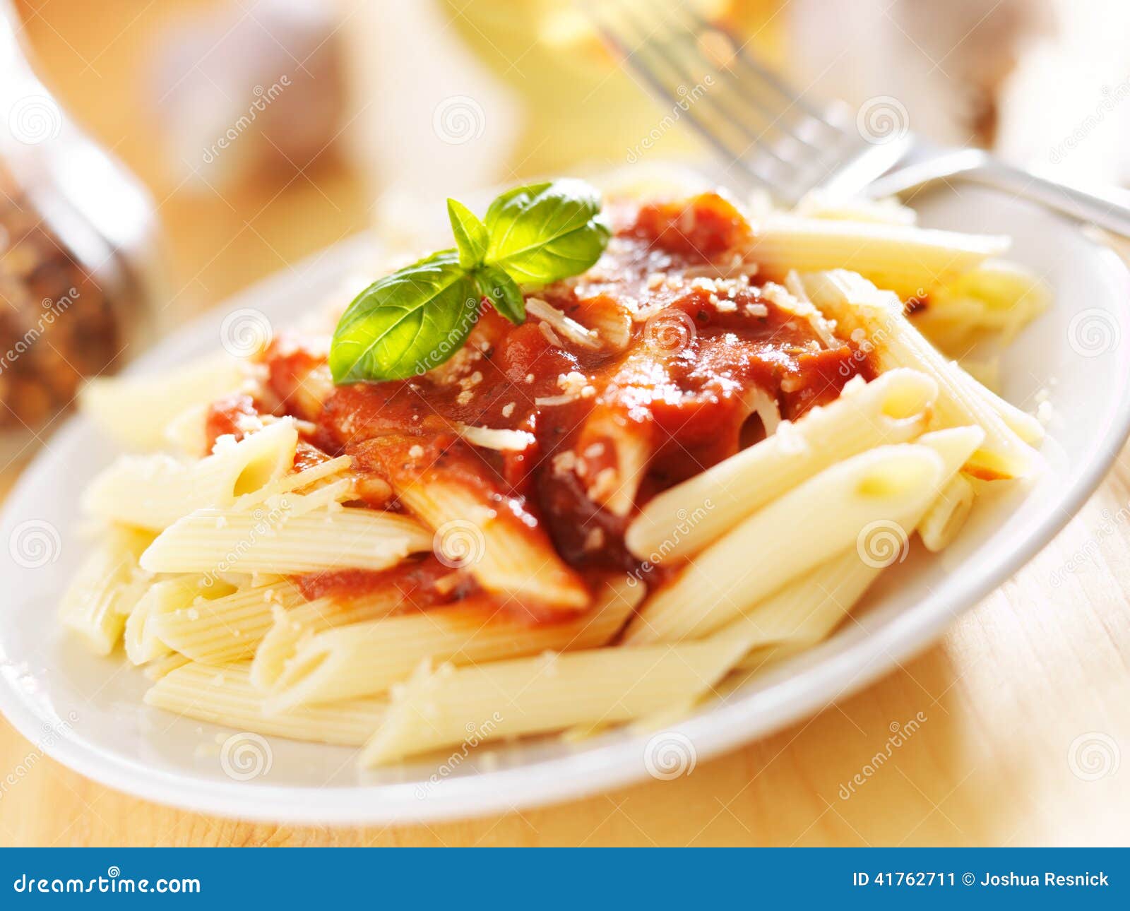 Plate of Italian Penne Pasta Stock Image - Image of appetizer, cooked ...