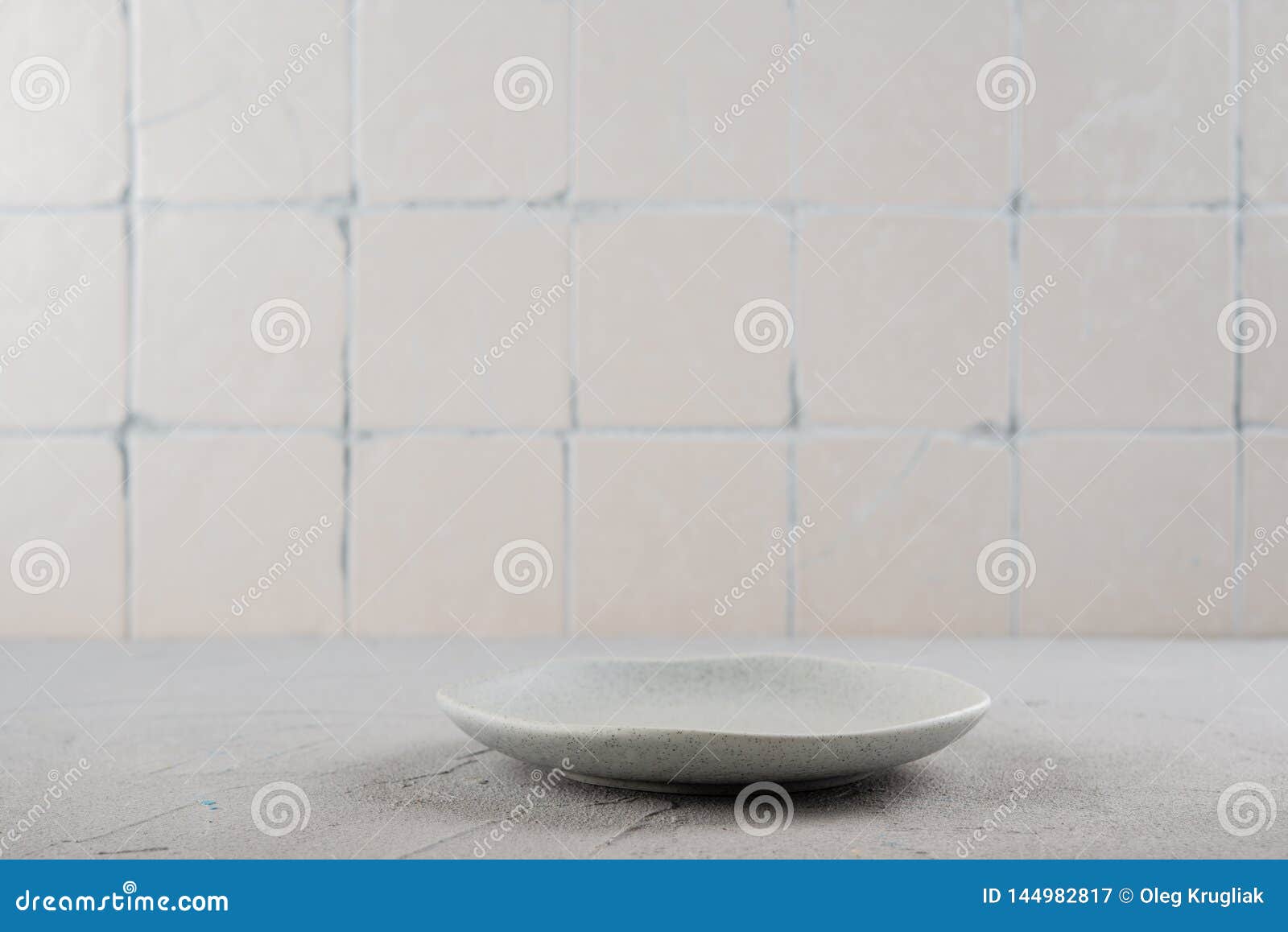 Plate on the kitchen table stock image. Image of background - 144982817