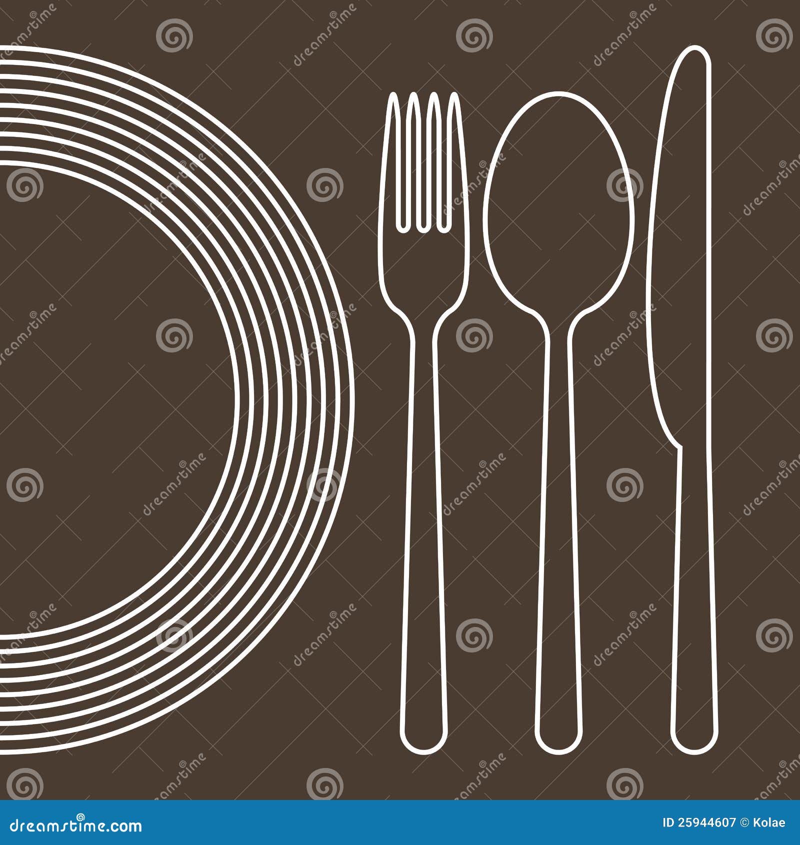 Plate, Knife, Spoon and Fork Stock Vector - Illustration of icon, diner ... Plate, Knife, Spoon and Fork Stock Vector - Illustration of icon, diner ...