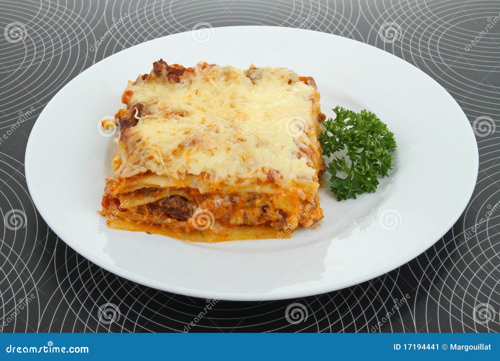 Plate of lasagna stock image. Image of lasagna, meal - 17194441