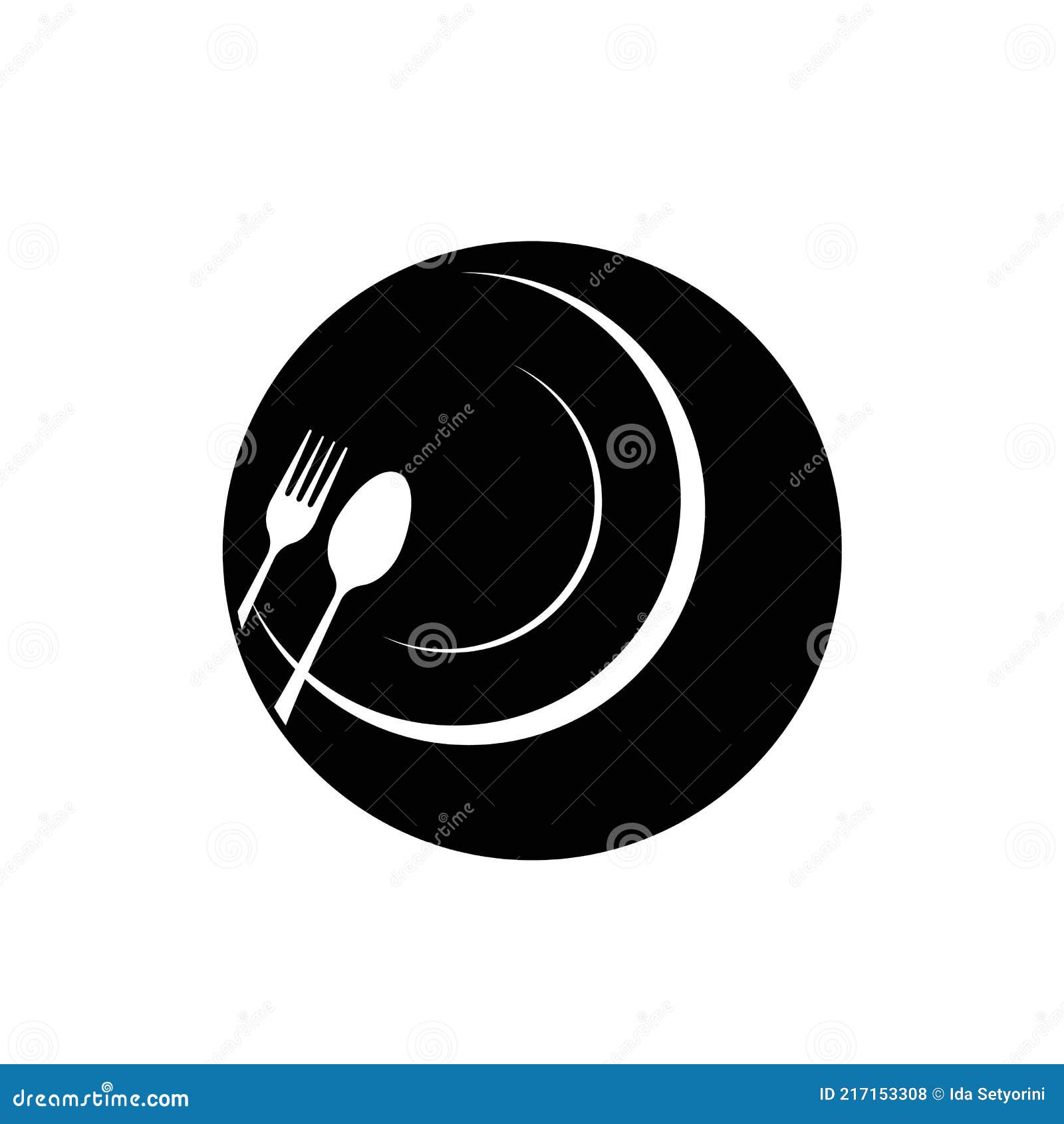 Plate logo stock illustration. Illustration of cafe - 217153308