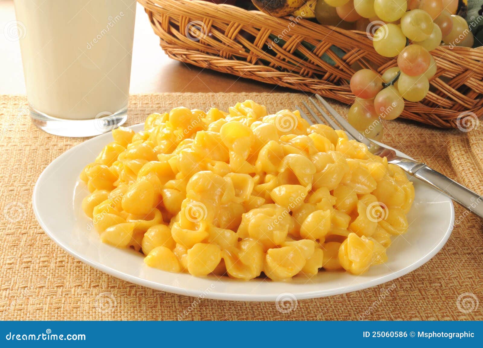 Plate of Mac and cheese stock photo. Image of macaroni - 25060586
