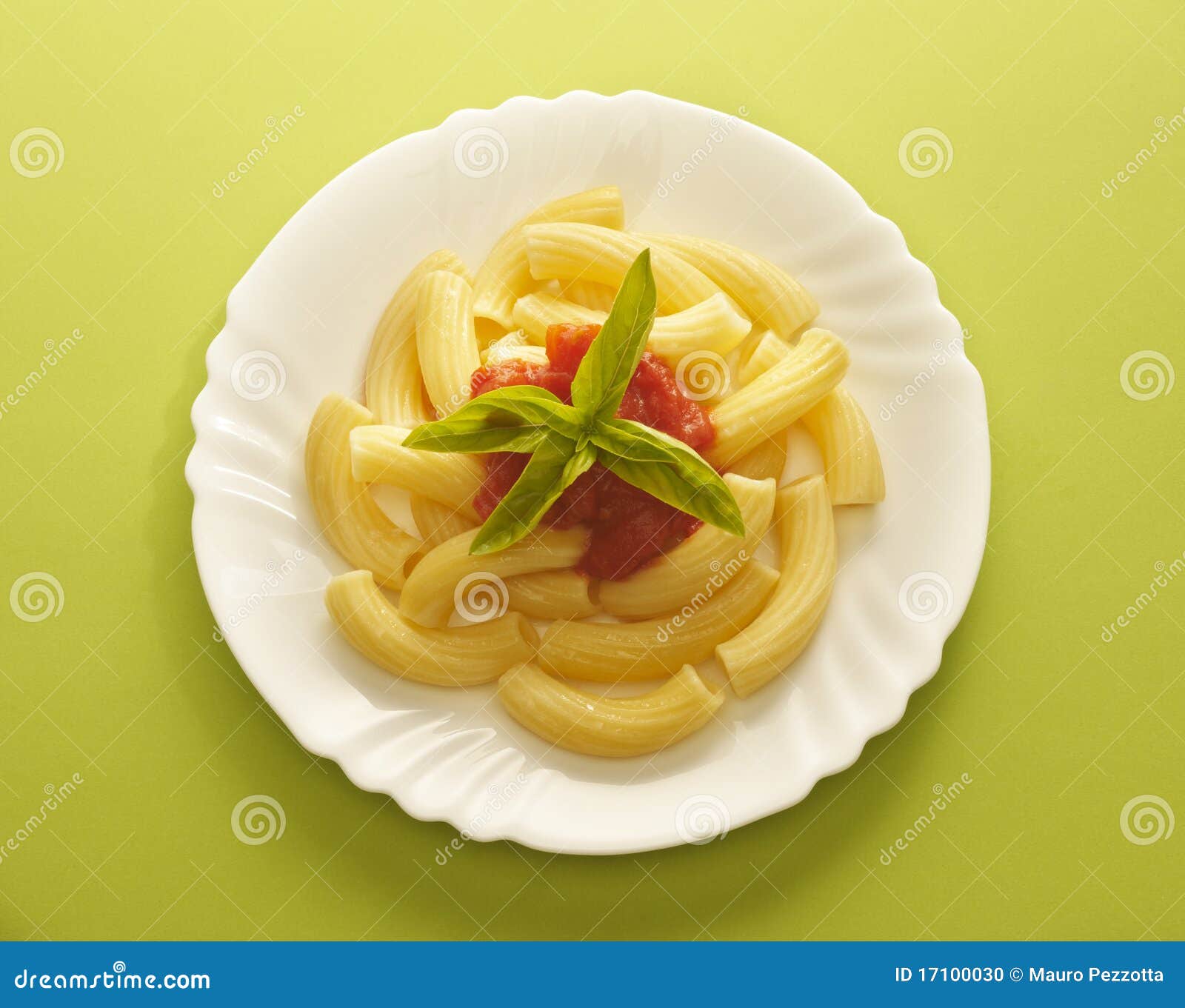 Plate of macaroni stock photo. Image of diet, basil, mediterranean ...