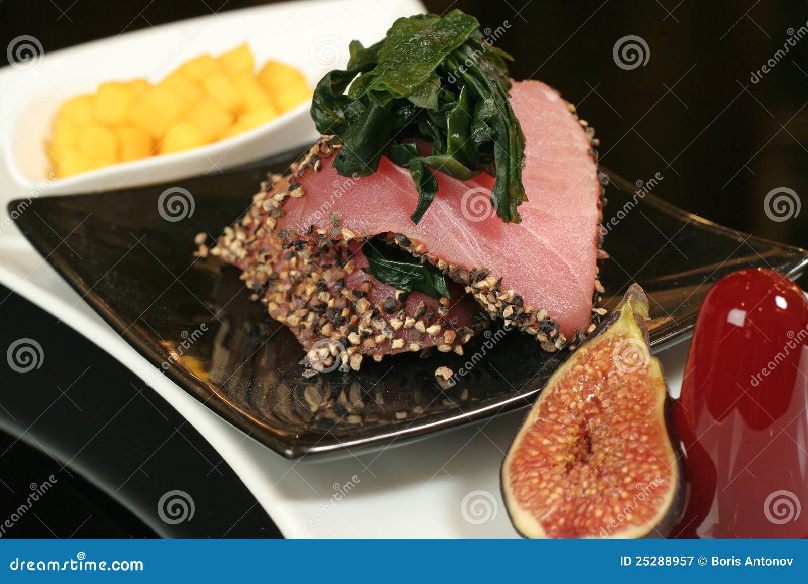 A plate of meat stock image. Image of fries, lunch, meat - 25288957